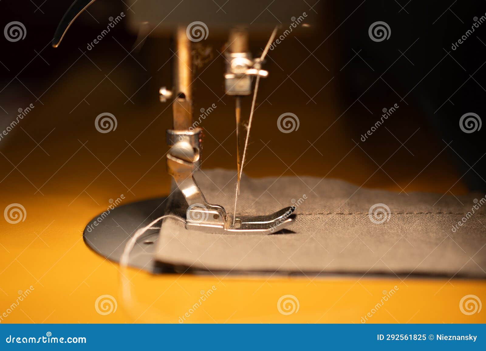 Sewing machine close-up. stock image. Image of light - 292561825