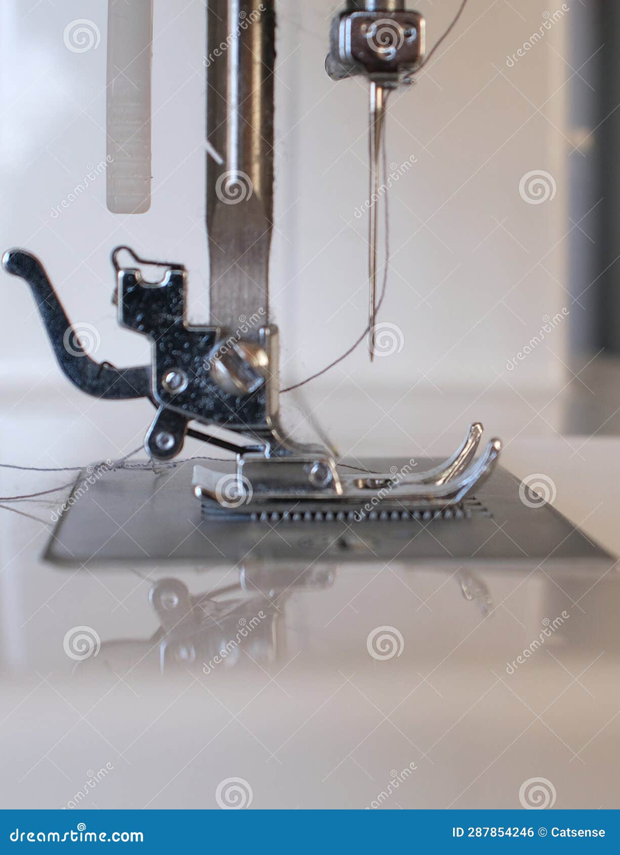 Sewing Machine Close Up of Sewing Machine Needle Stock Photo - Image of ...