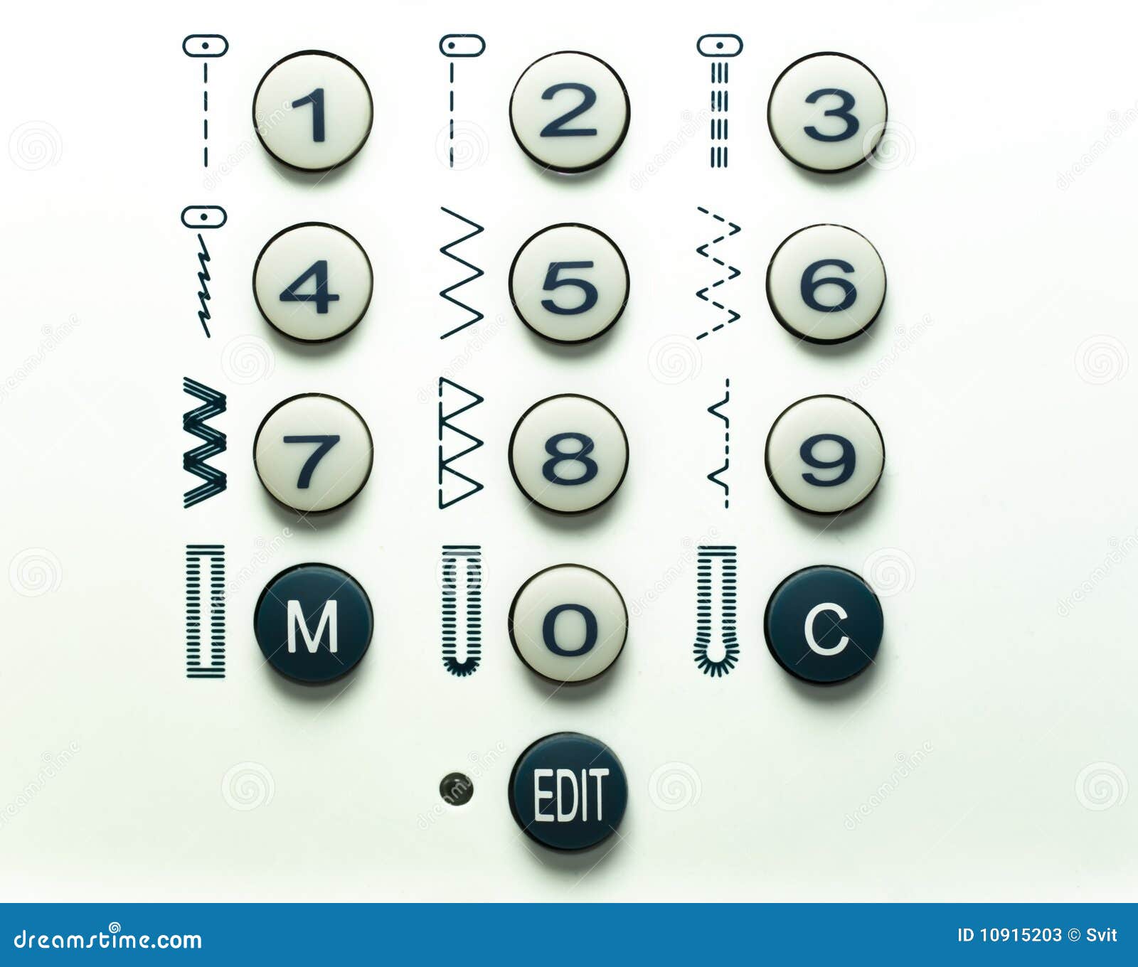 Sewing machine controls stock image. Image of embroidery - 10915203