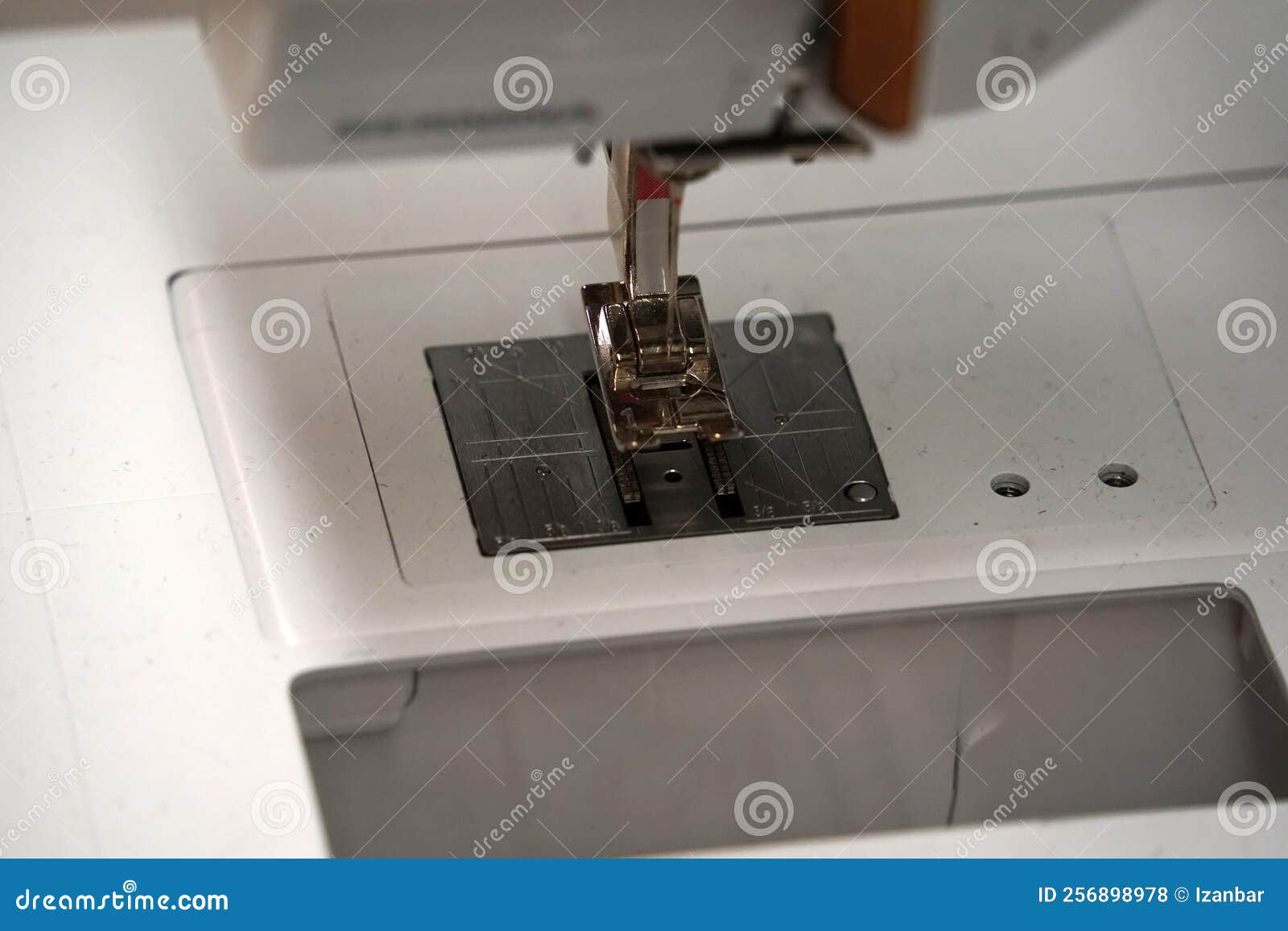 Sewing Machine Detail Close Up Stock Photo - Image of material, craft ...