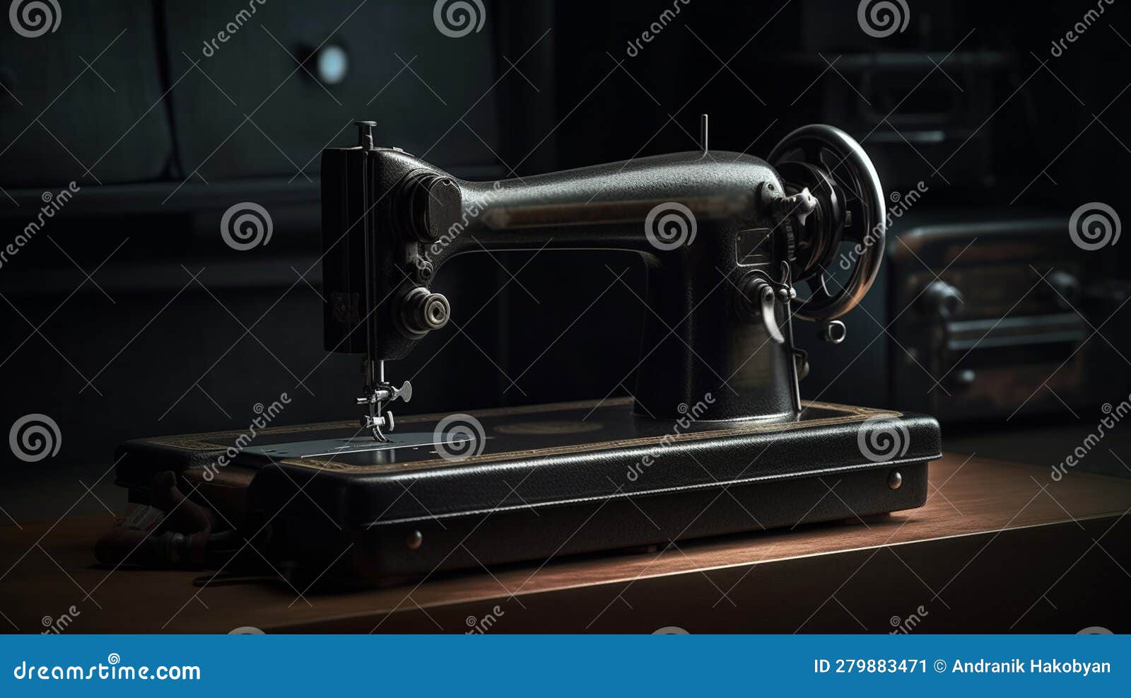 Sewing Machine. Generative Ai Stock Image - Image of design, craft ...