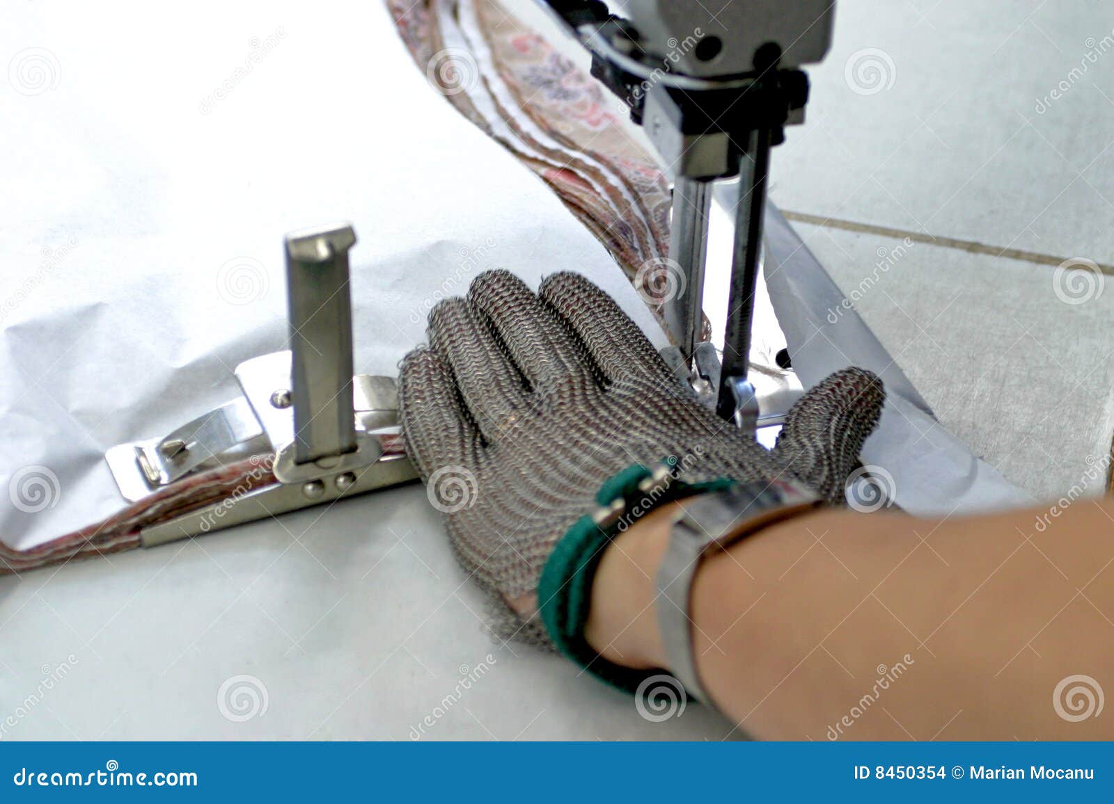 Sewing machine and hand stock photo. Image of stitch, gauntlet - 8450354