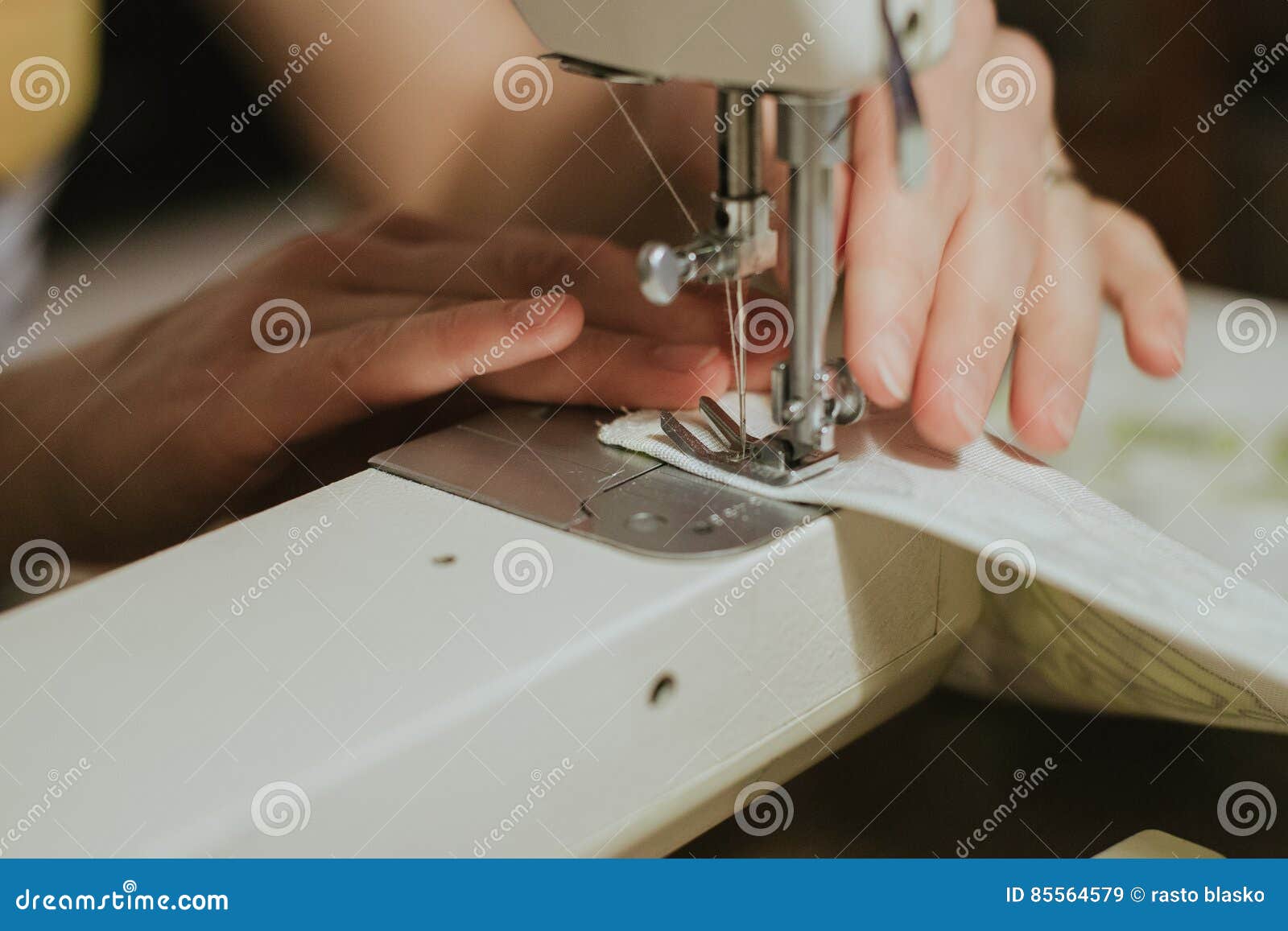 Sewing machine stock image. Image of sewing, textiles - 85564579