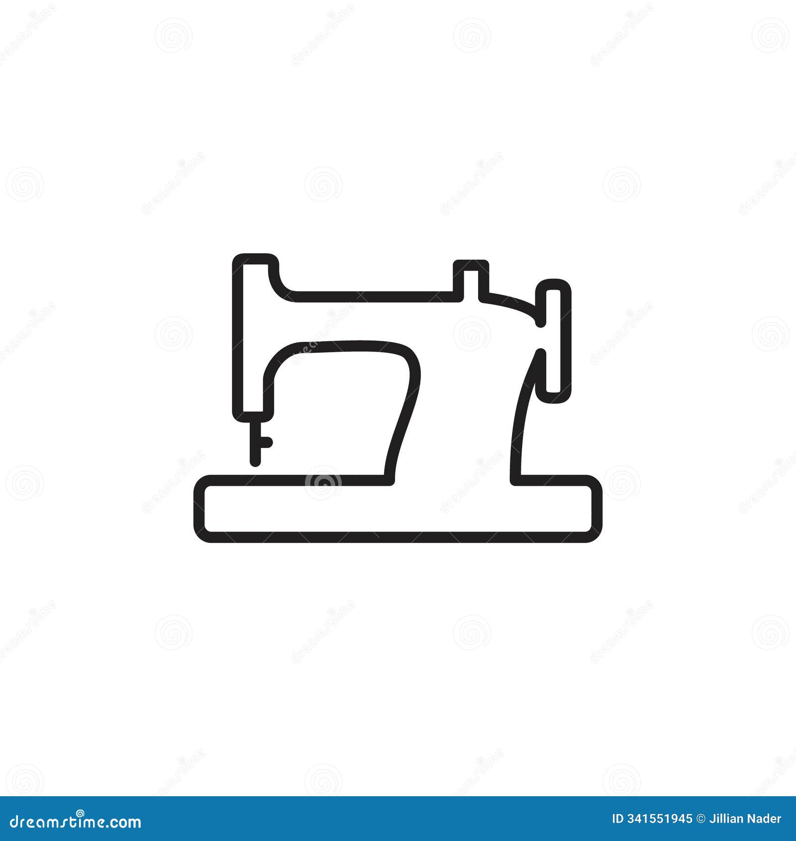 Sewing Machine Icon Flat Line Illustration Stock Illustration ...