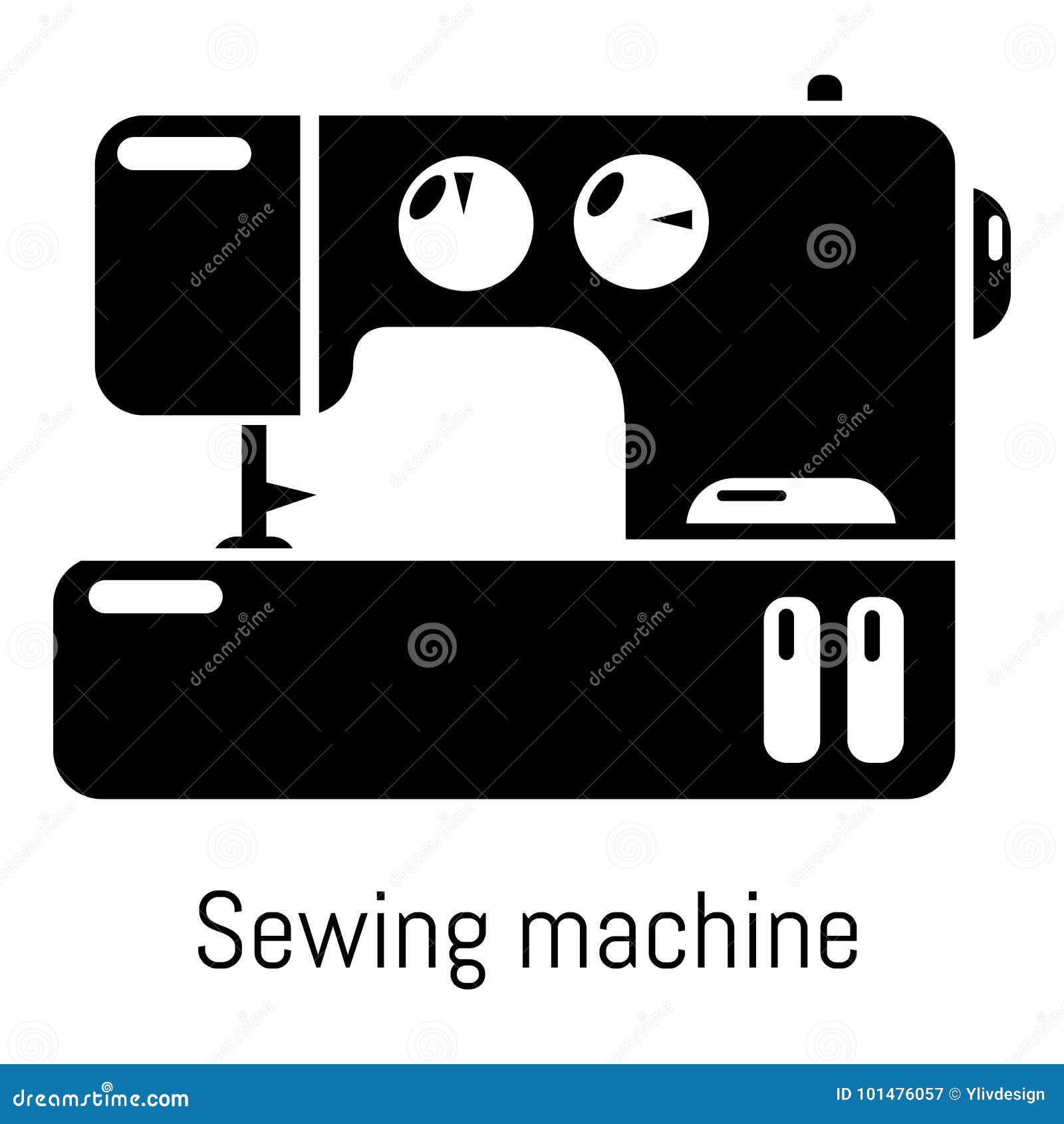 Sewing Machine Icon, Simple Black Style Stock Vector - Illustration of ...