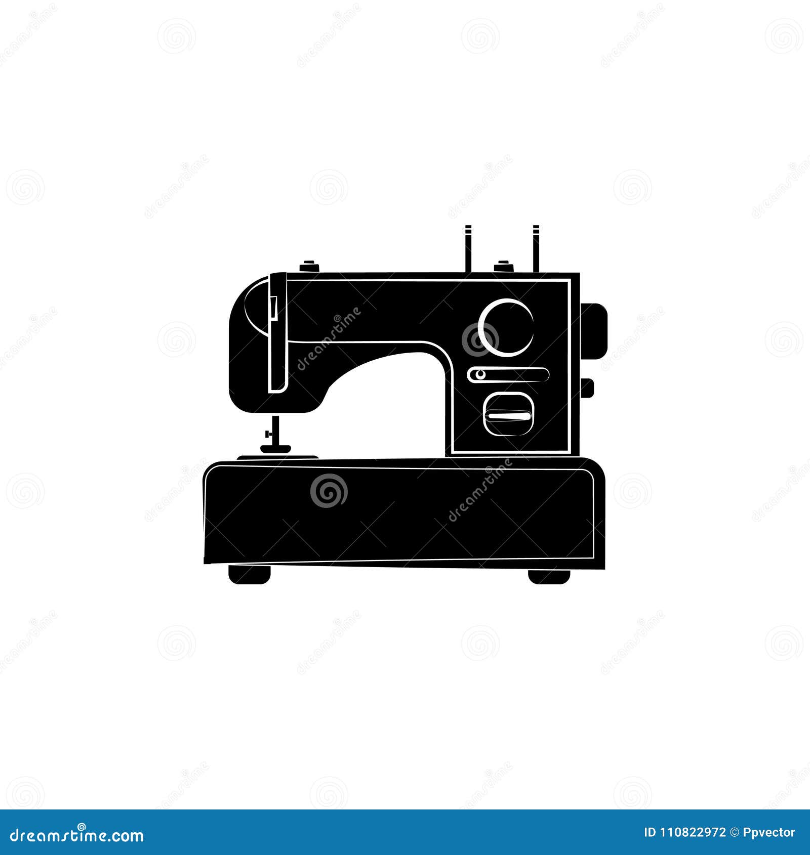 Sewing machine icon symbol stock illustration. Illustration of fabric ...