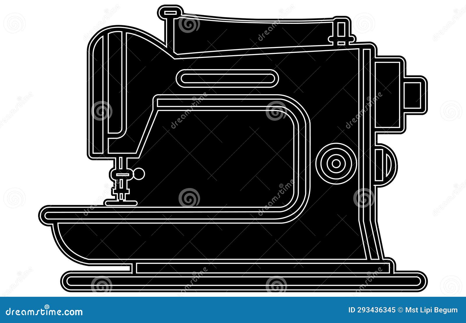 Sewing Machine Icon. Tailor Concept. Vector Flat Silhouette Stock ...