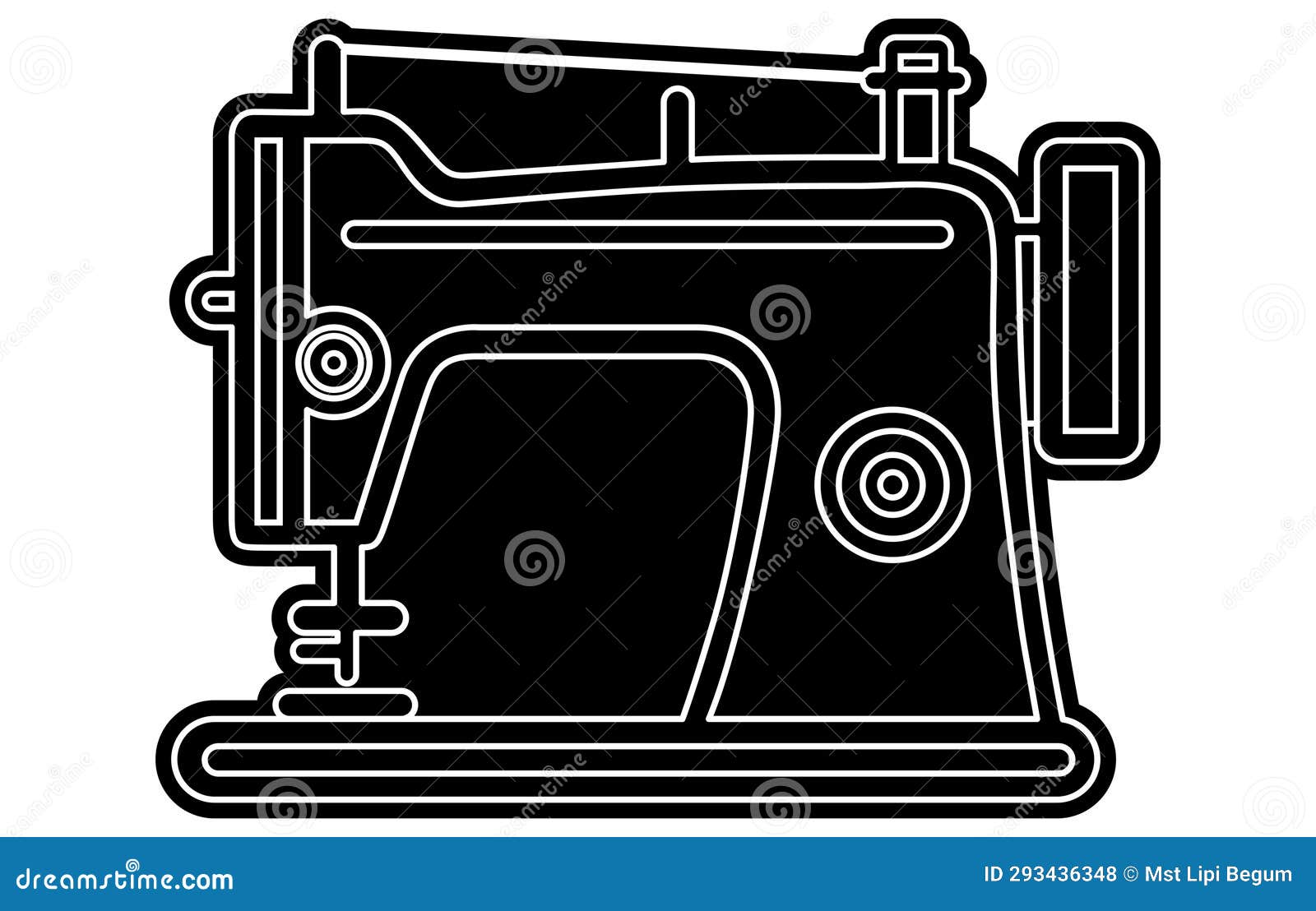 Sewing Machine Icon. Tailor Concept. Vector Flat Silhouette Stock ...