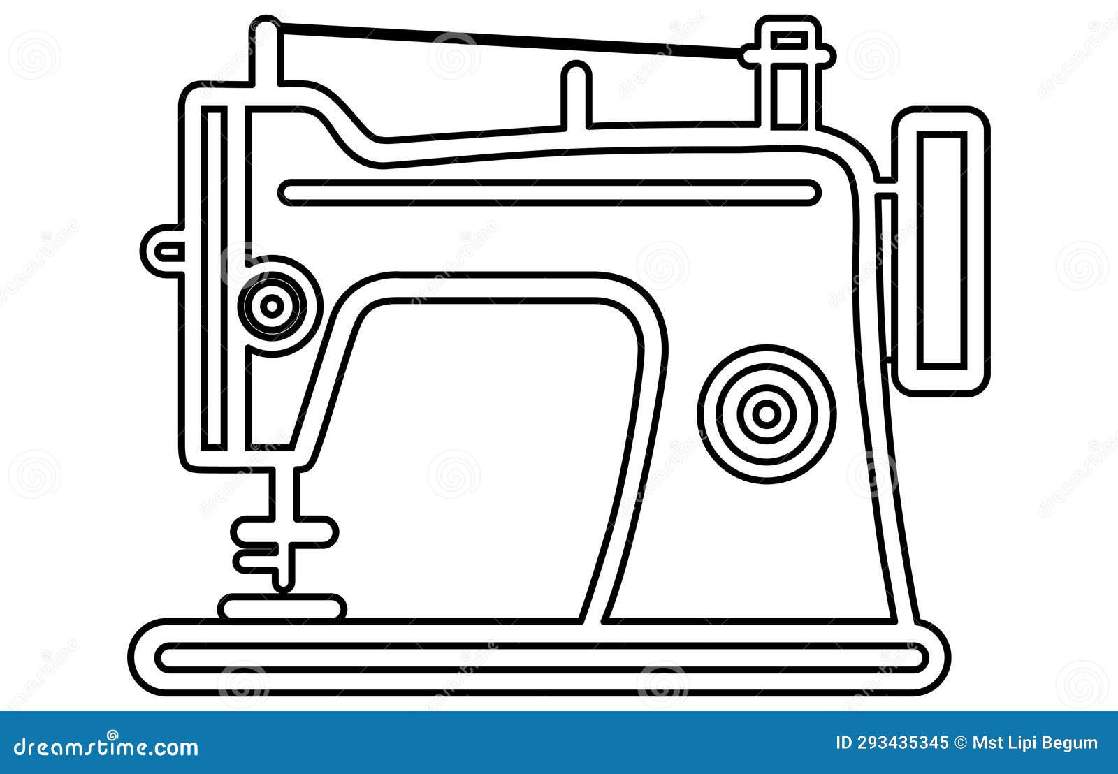 Sewing Machine Icon. Tailor Concept. Vector Outline Stock Vector ...