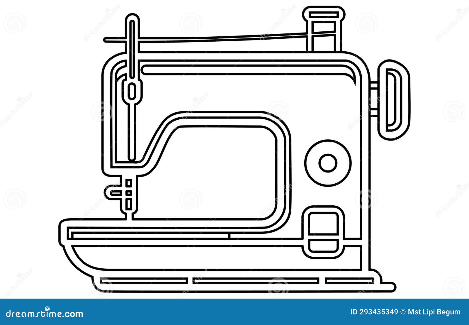 Sewing Machine Icon. Tailor Concept. Vector Outline Stock Vector ...