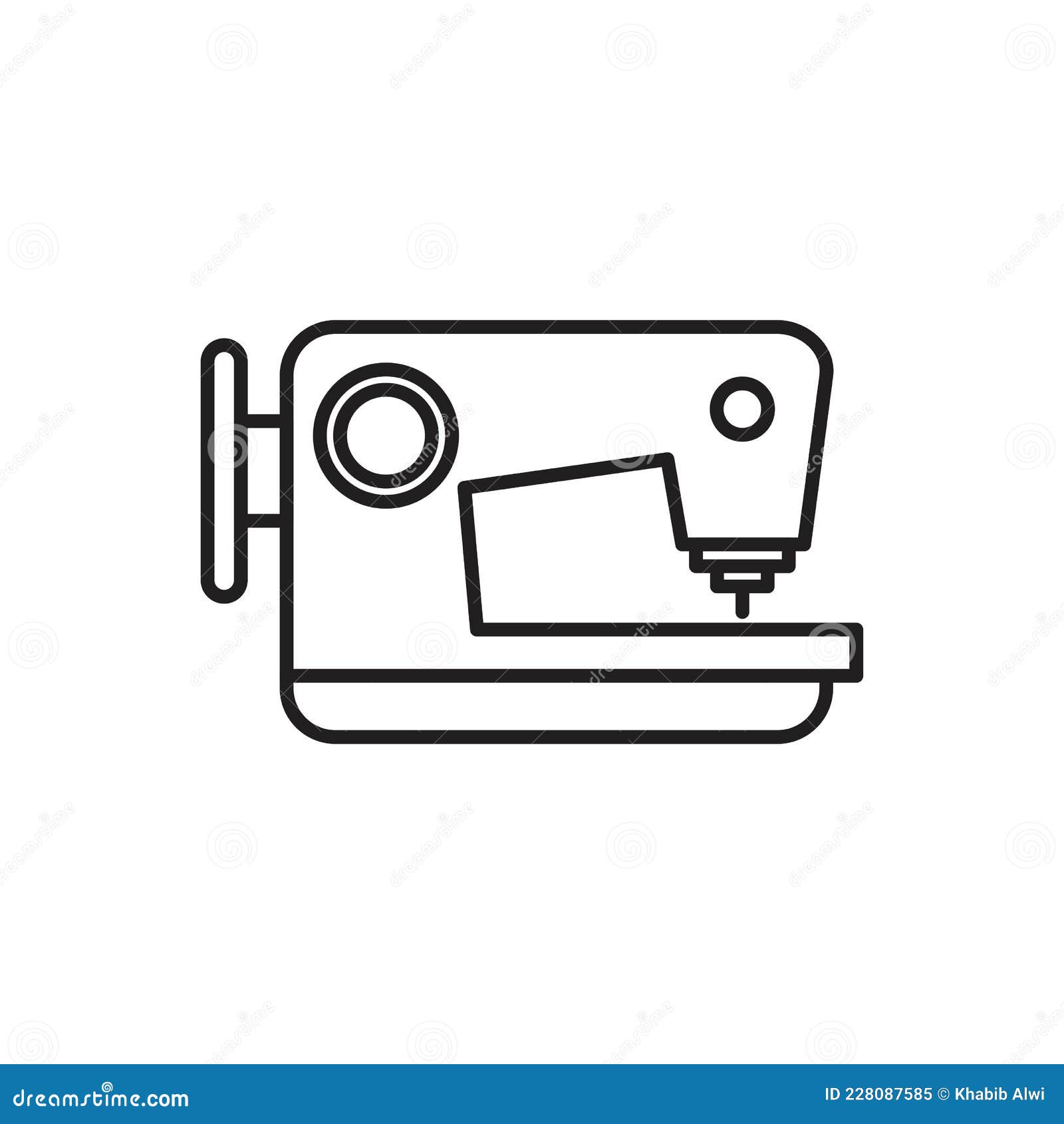 Sewing Machine Icon Symbol Flat Vector Illustration for Graphic and Web ...