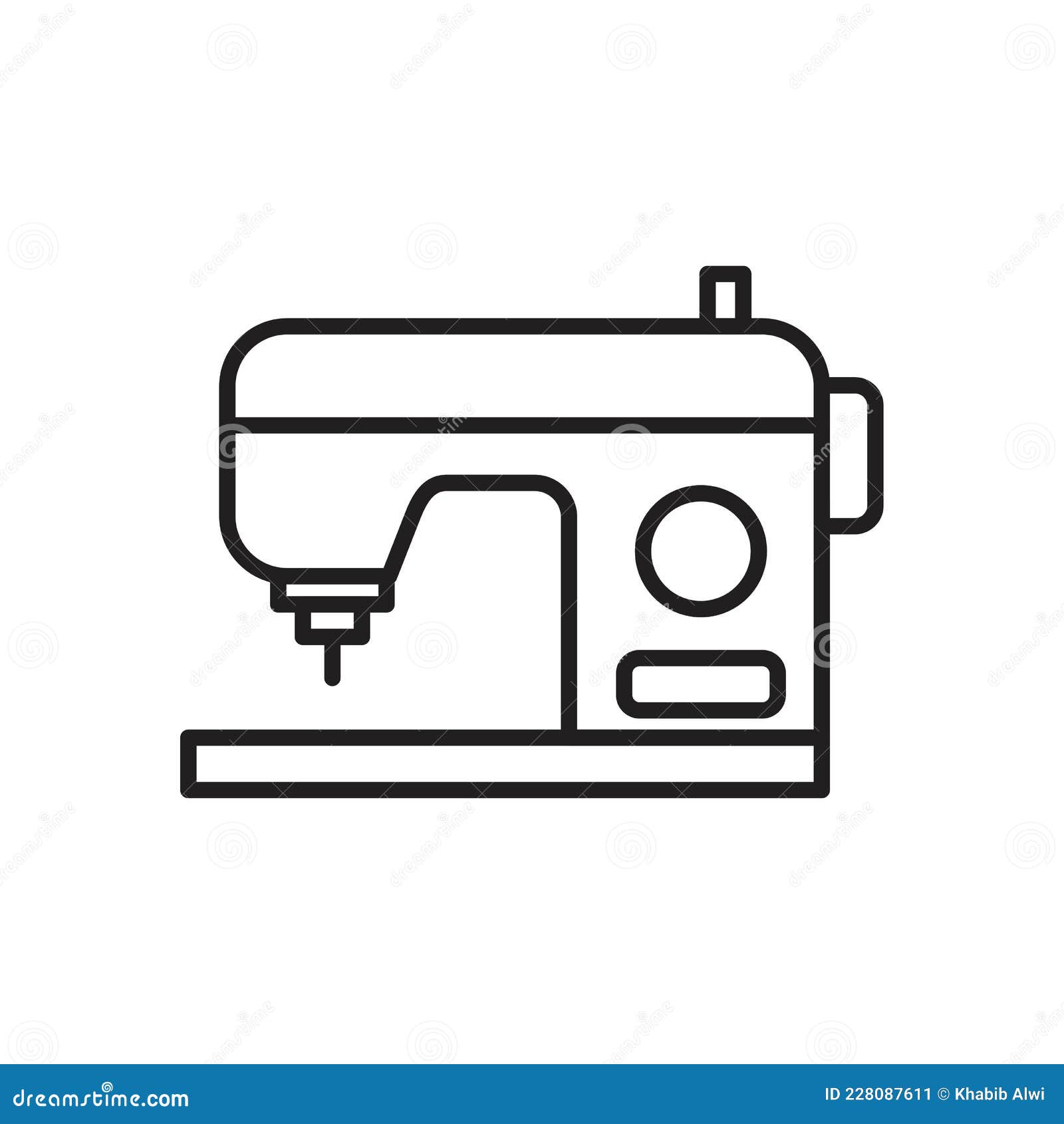 Sewing Machine Icon Symbol Flat Vector Illustration for Graphic and Web ...