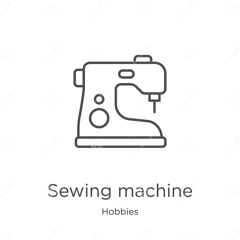 Sewing Machine Icon Vector from Hobbies Collection. Thin Line Sewing ...