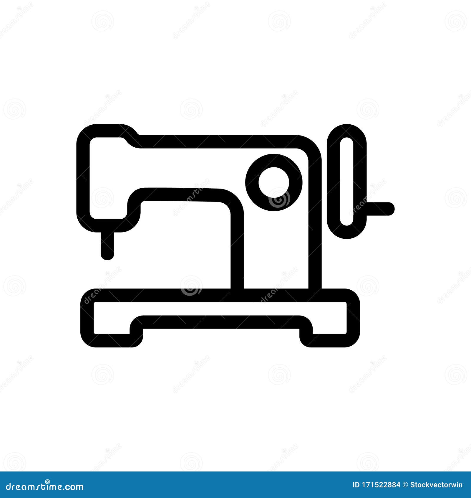 Sewing Machine Icon Vector. Isolated Contour Symbol Illustration Stock ...