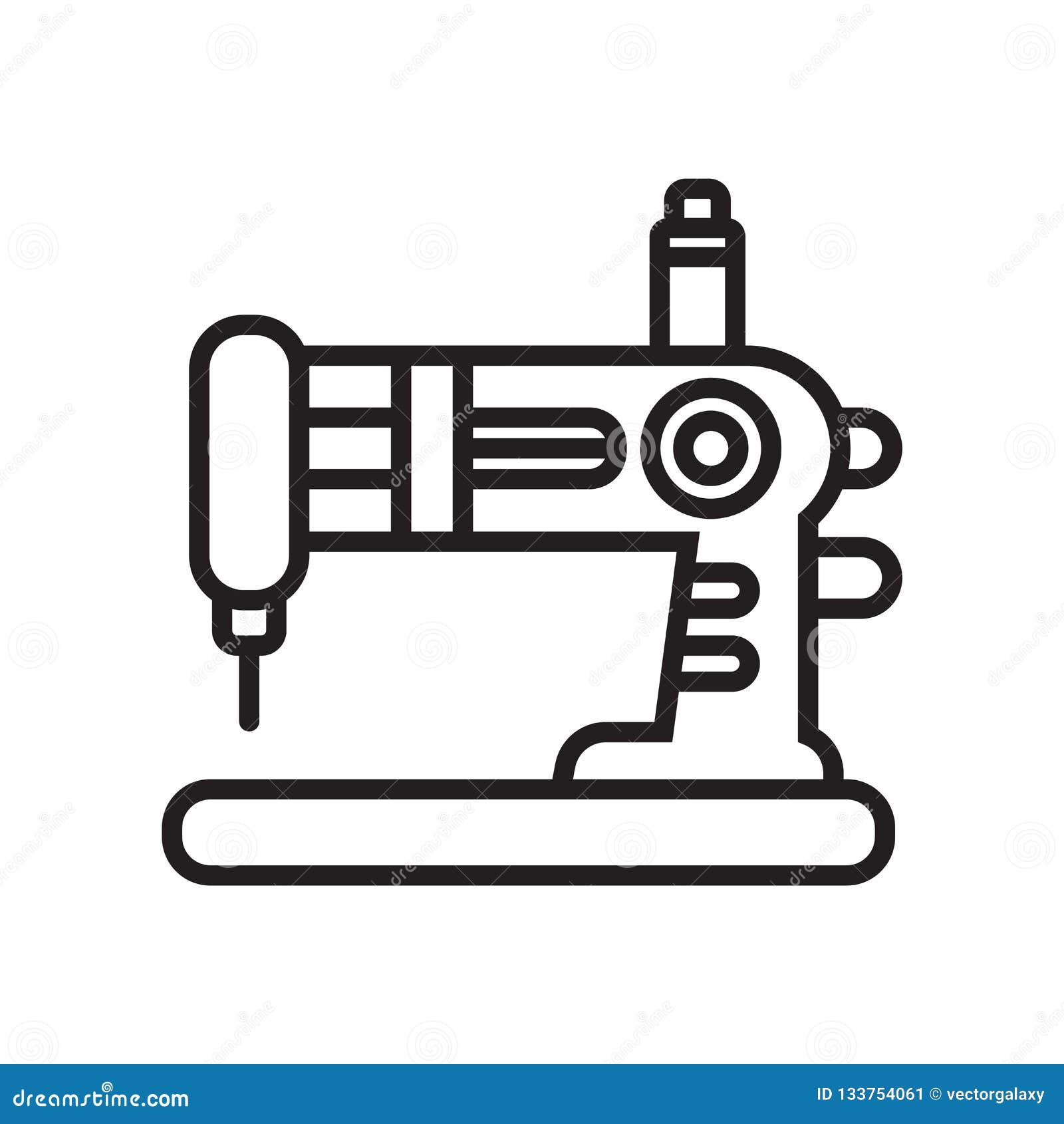 Sewing Machine Icon Vector Sign And Symbol Isolated On White Background