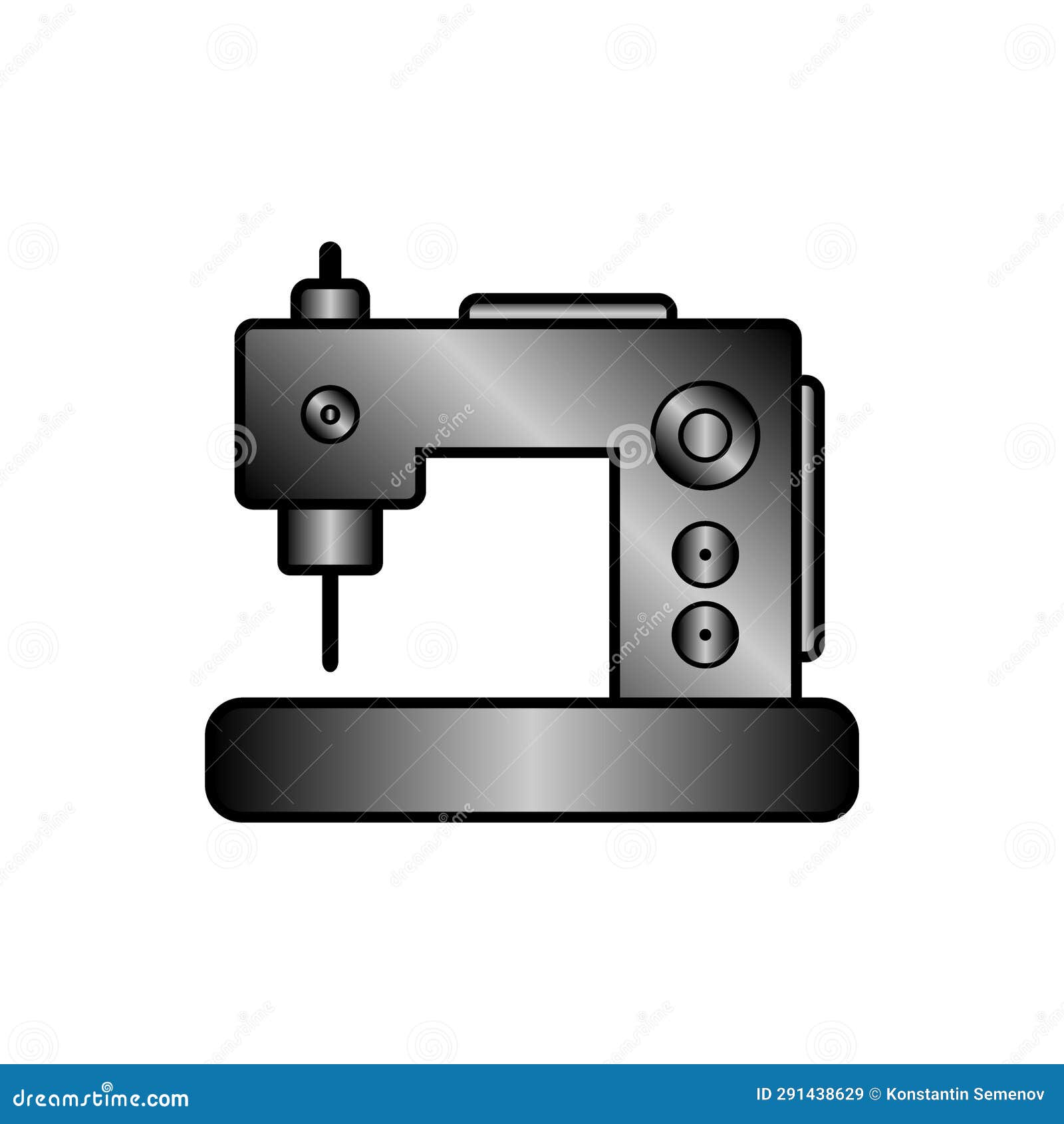 Sewing machine icon stock illustration. Illustration of white - 291438629