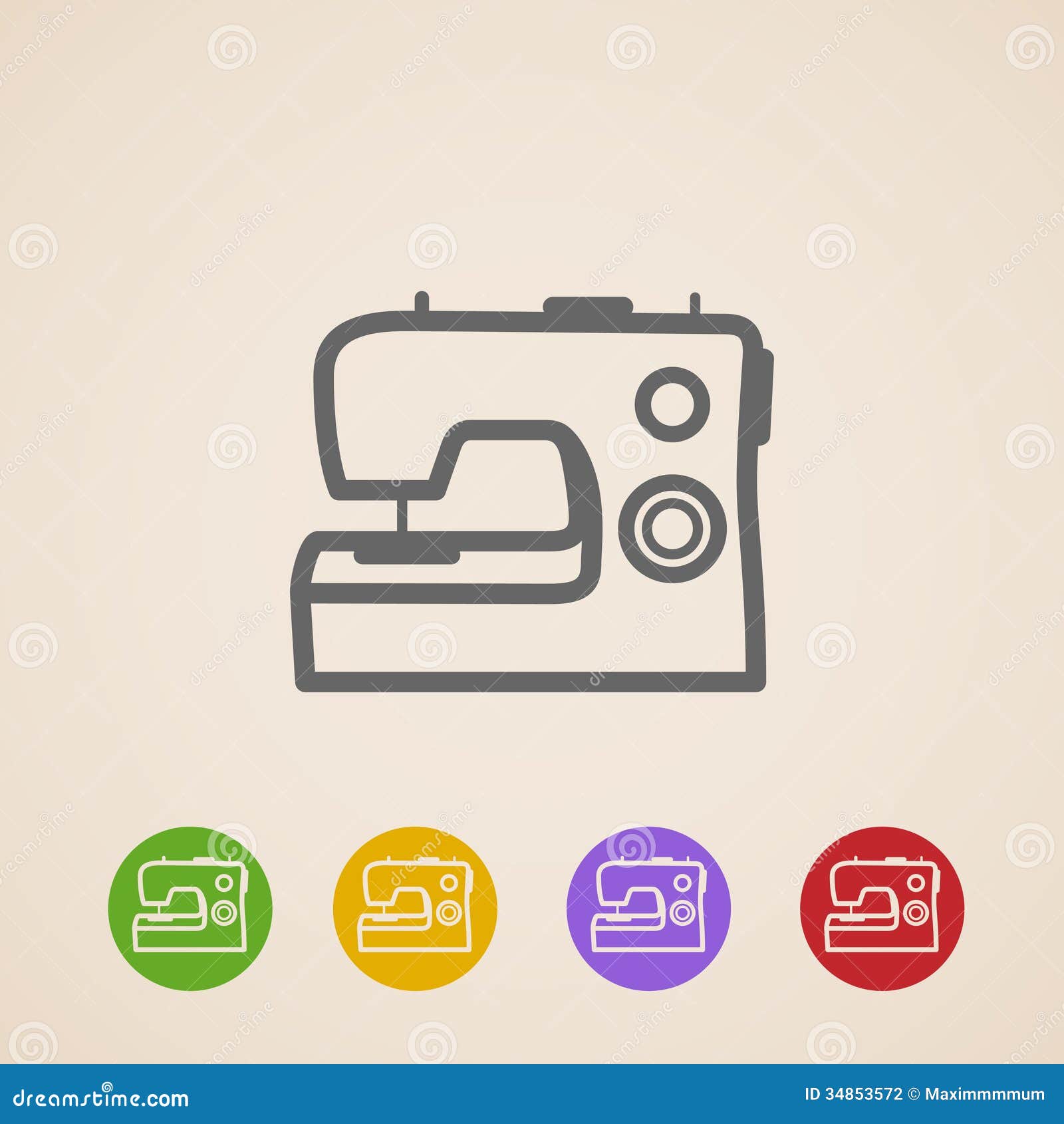 Sewing machine icons stock vector. Illustration of idea - 34853572