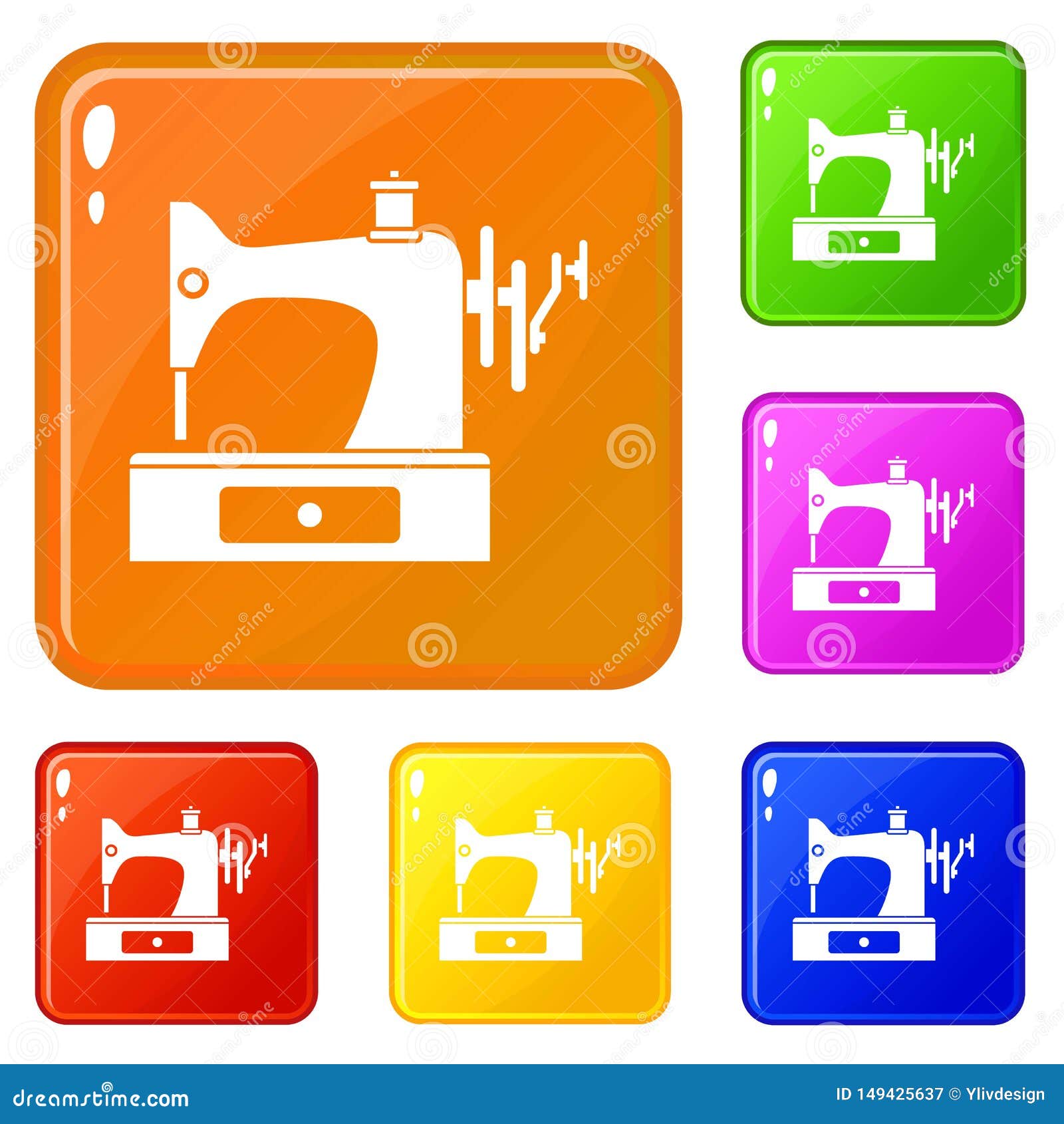 Sewing Machine Icons Set Vector Color Stock Vector - Illustration of ... Sewing Machine Icons Set Vector Color Stock Vector - Illustration of ...