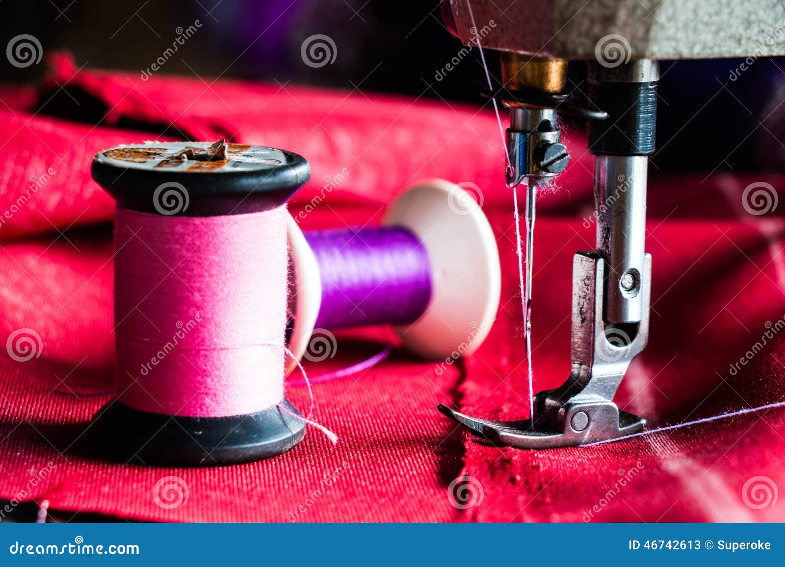Sewing machine stock image. Image of machining, atelier - 46742613