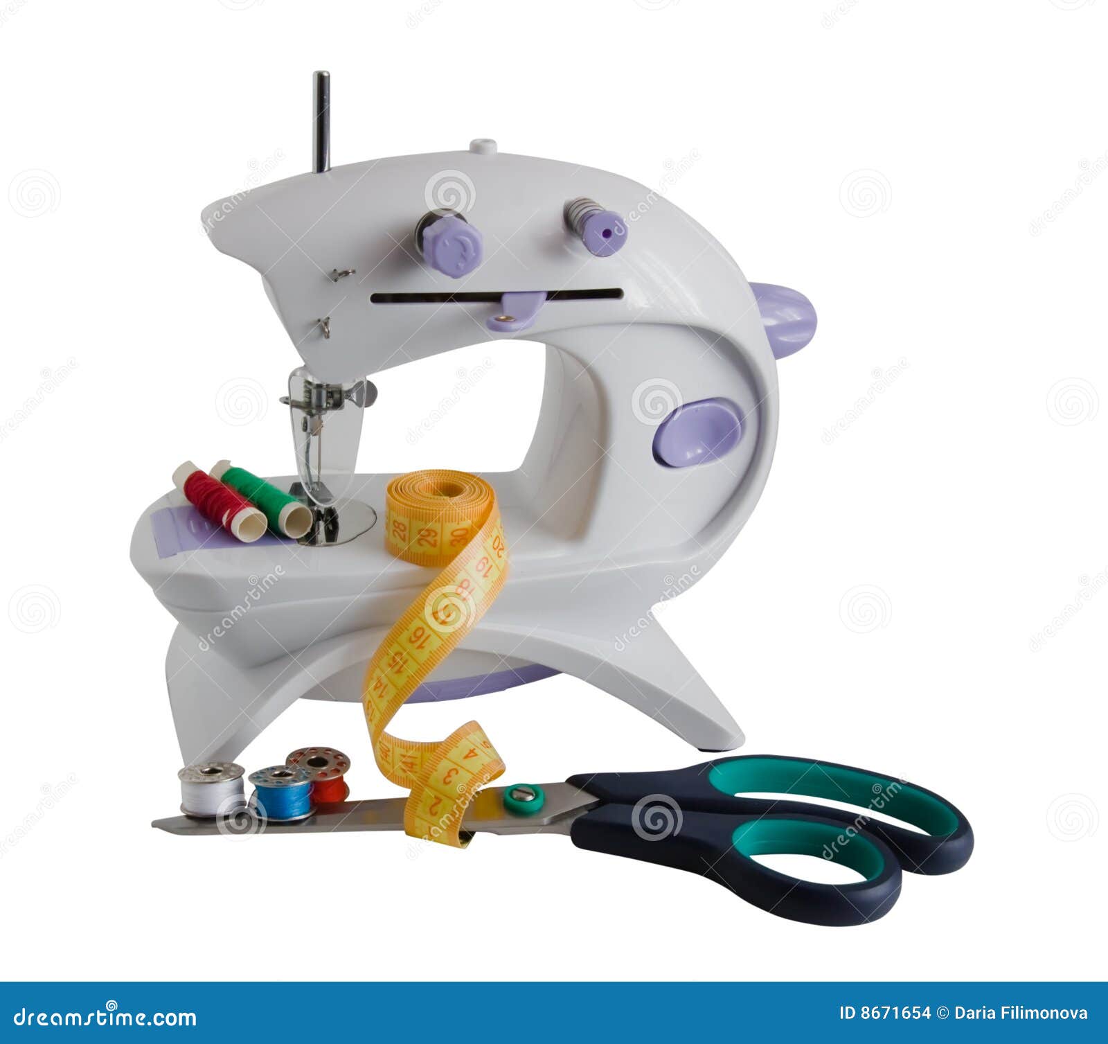Sewing machine. isolated stock photo. Image of thread - 8671654