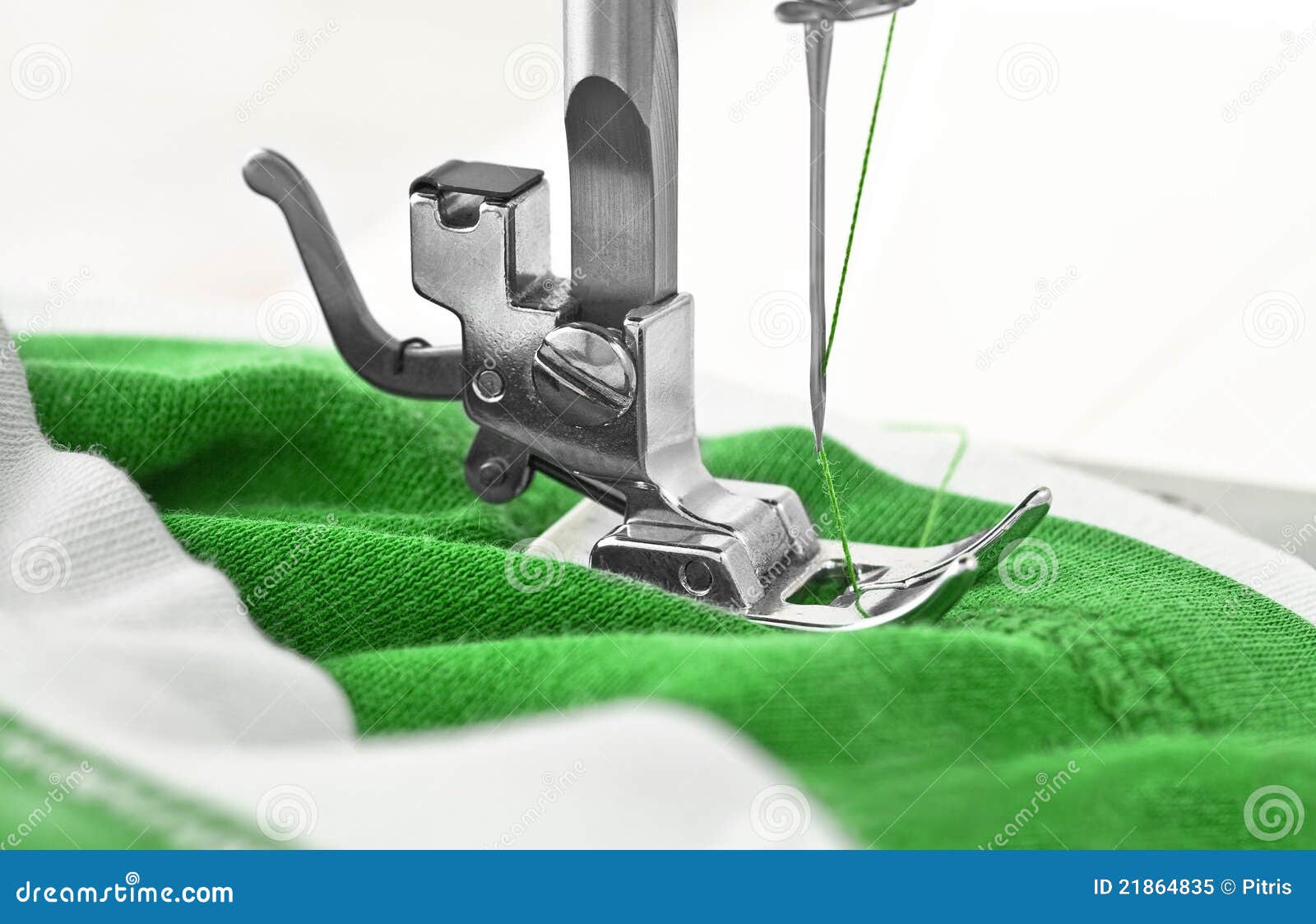 Sewing Machine and Item of Clothing Stock Image - Image of embroidery ...