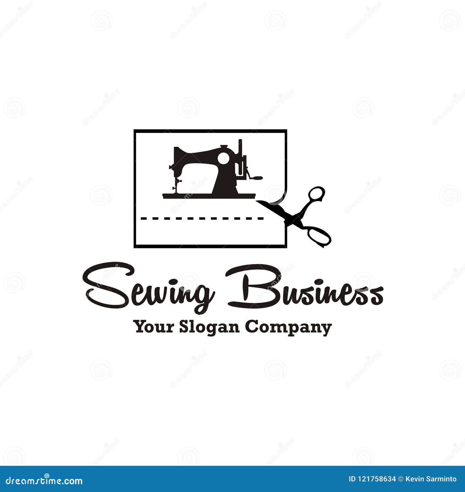 Sewing machine logo stock vector. Illustration of clothes - 121758634
