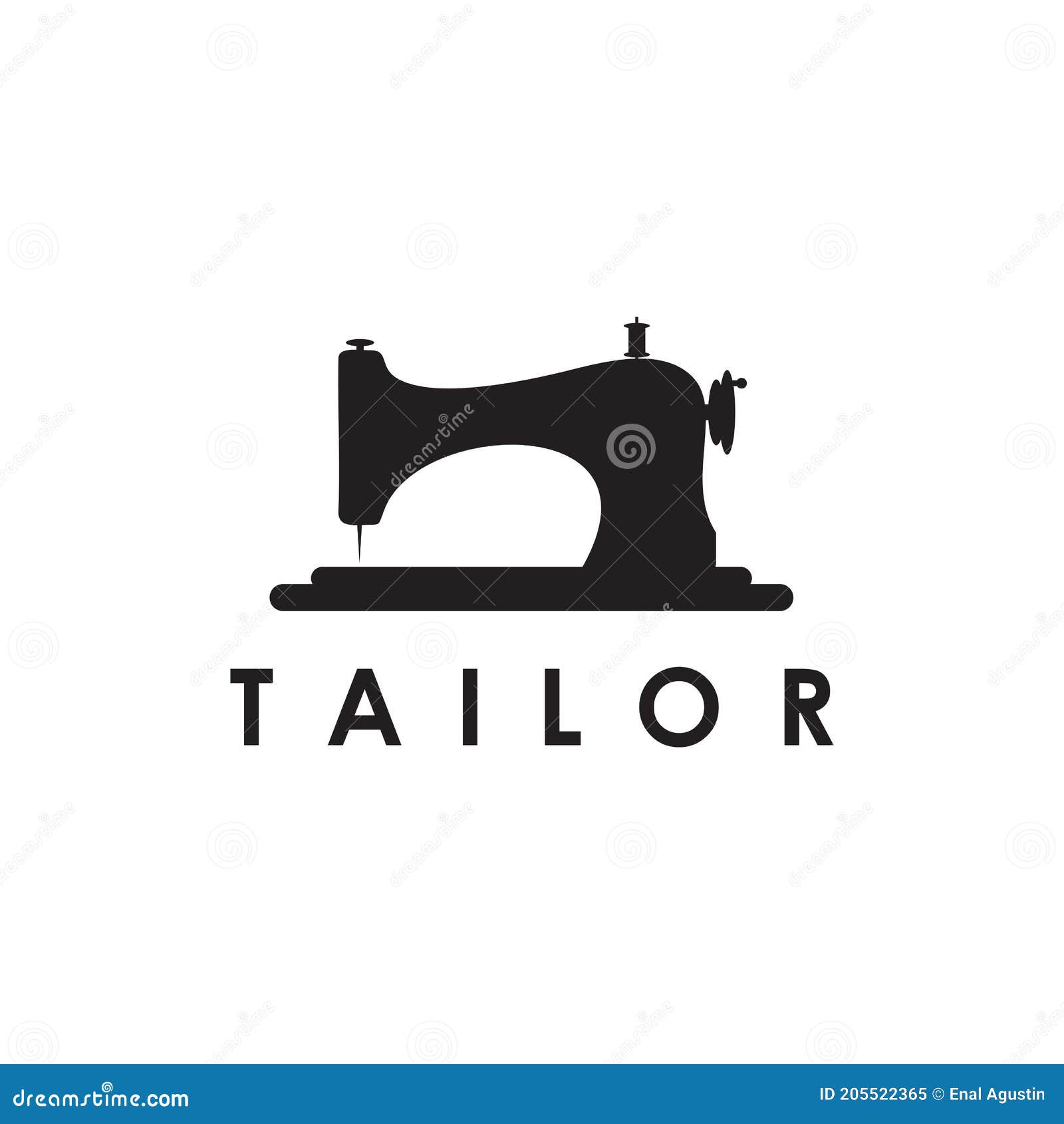 Sewing Machine Logo Design Template Stock Vector - Illustration of ...