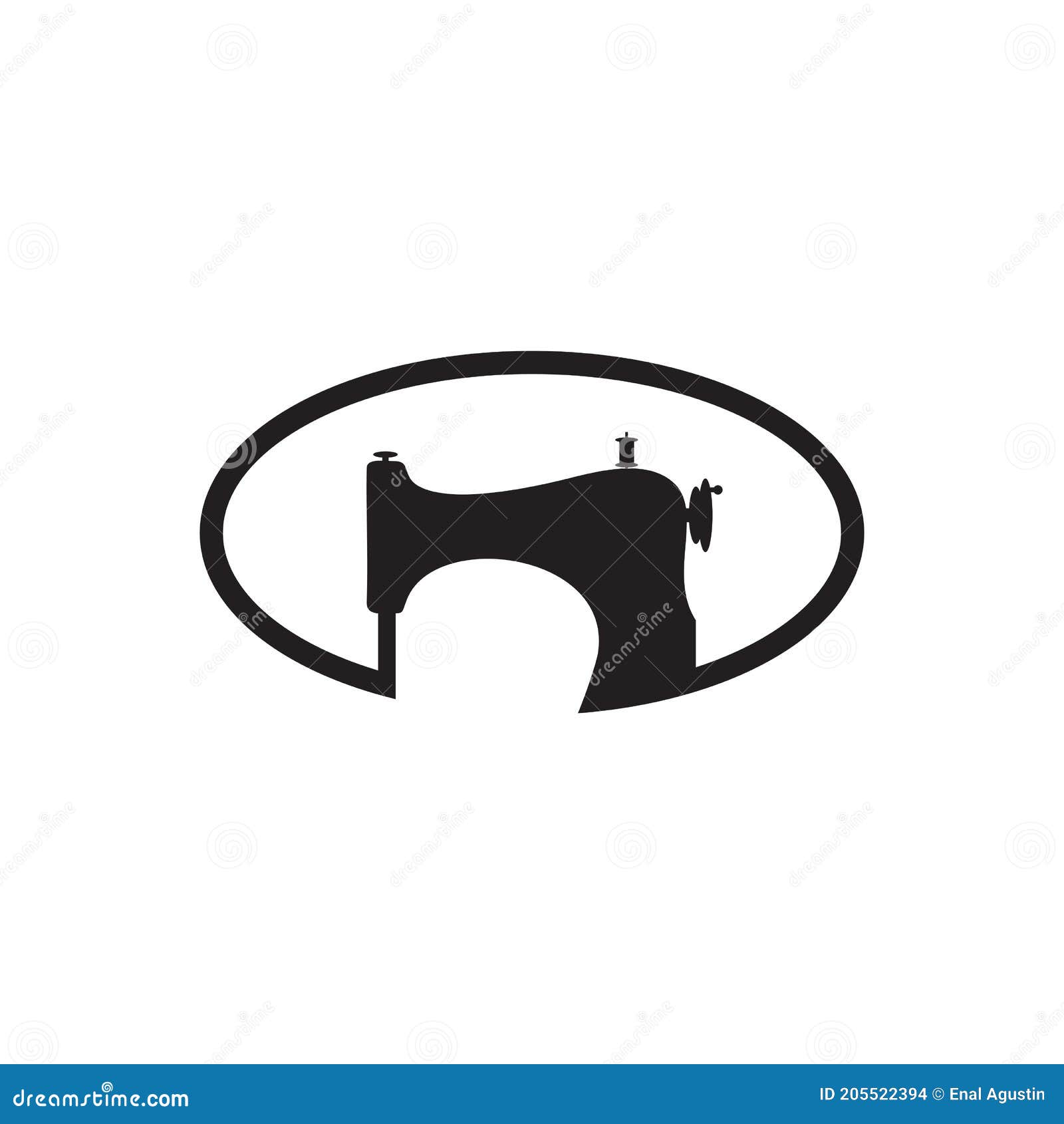 Sewing Machine Logo Design Template Stock Vector - Illustration of ...