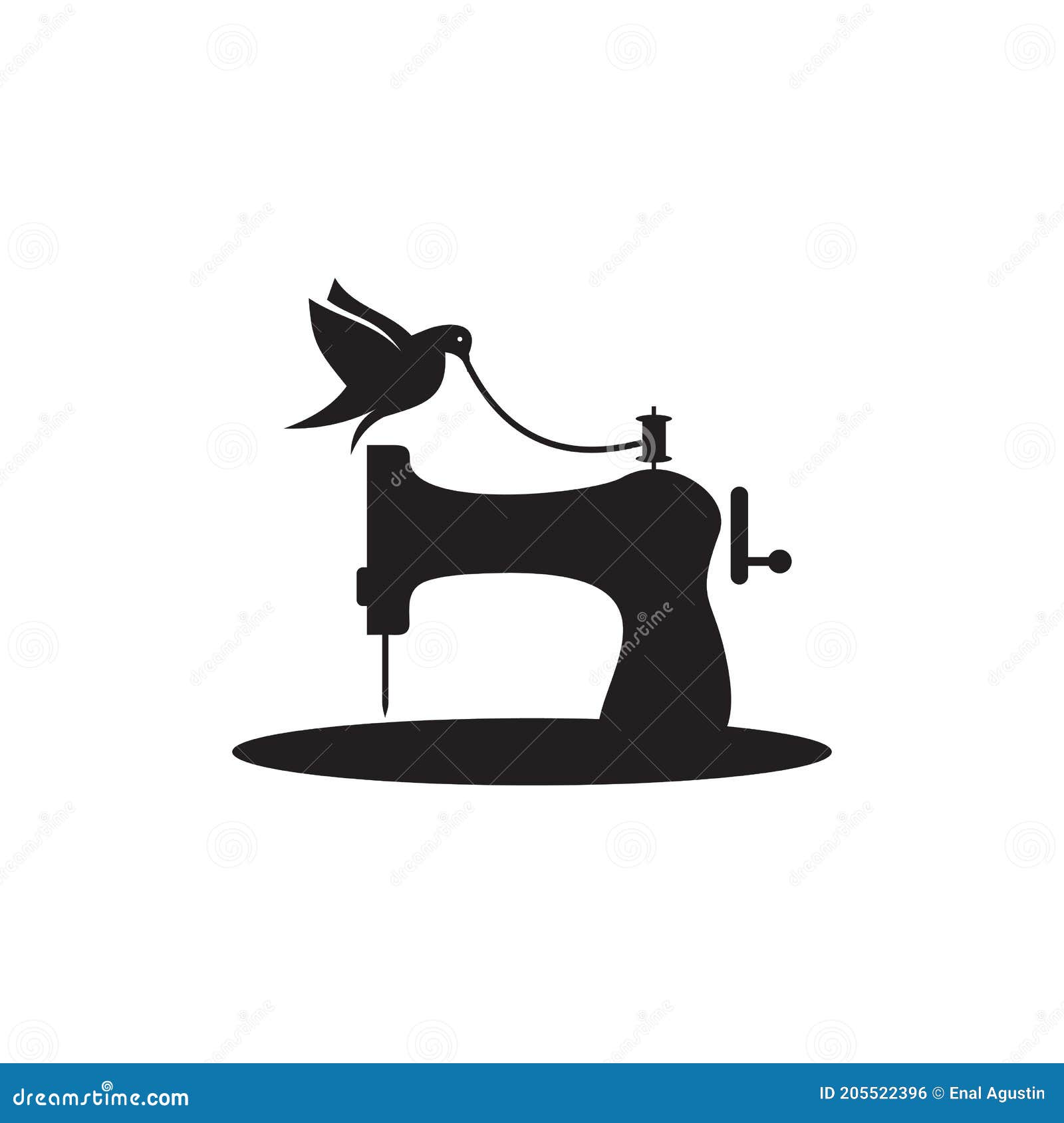 Sewing Machine Logo Design Template Stock Vector - Illustration of ...