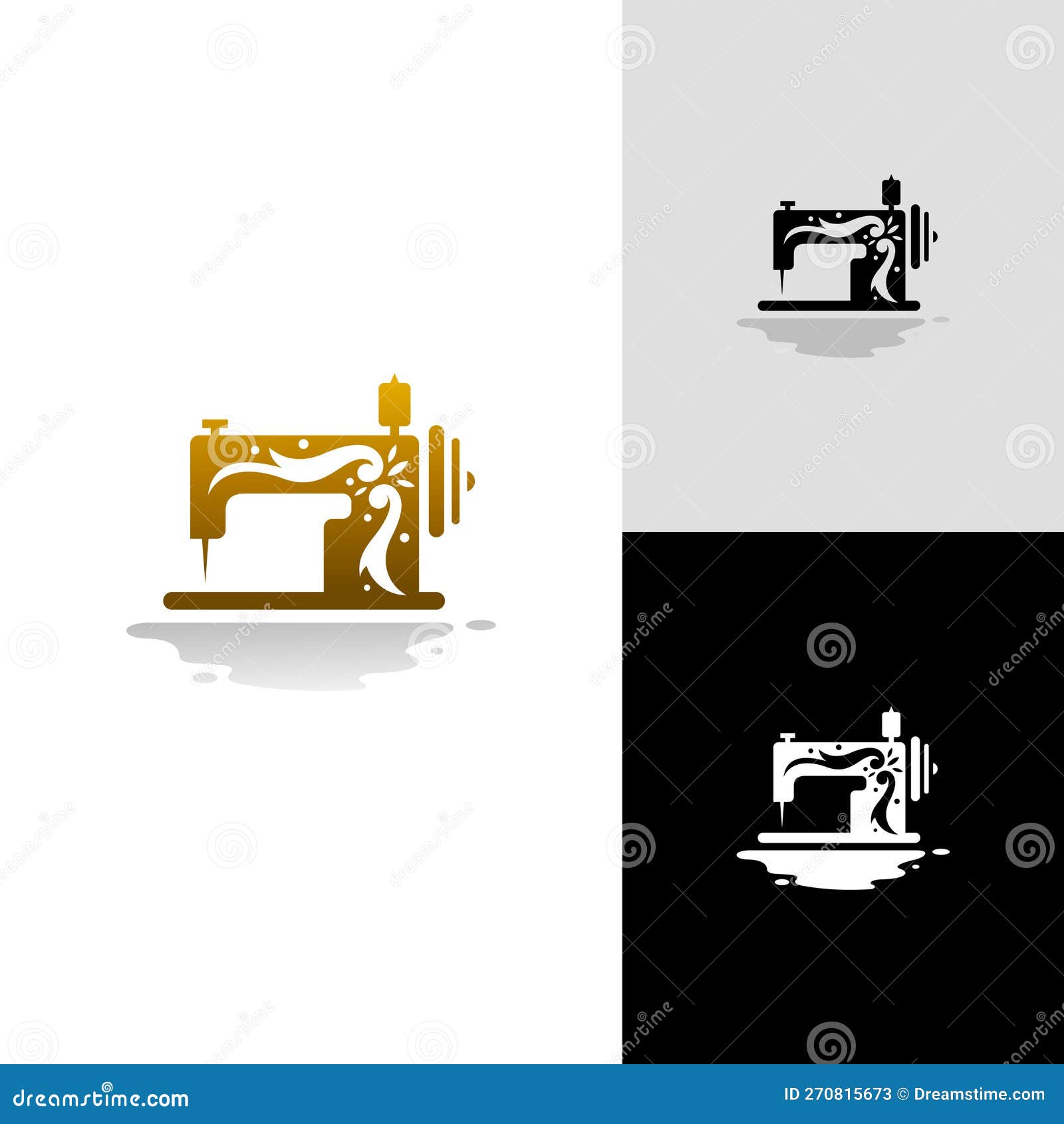 Sewing Machine Logo with a More Modern Look Stock Vector - Illustration ...