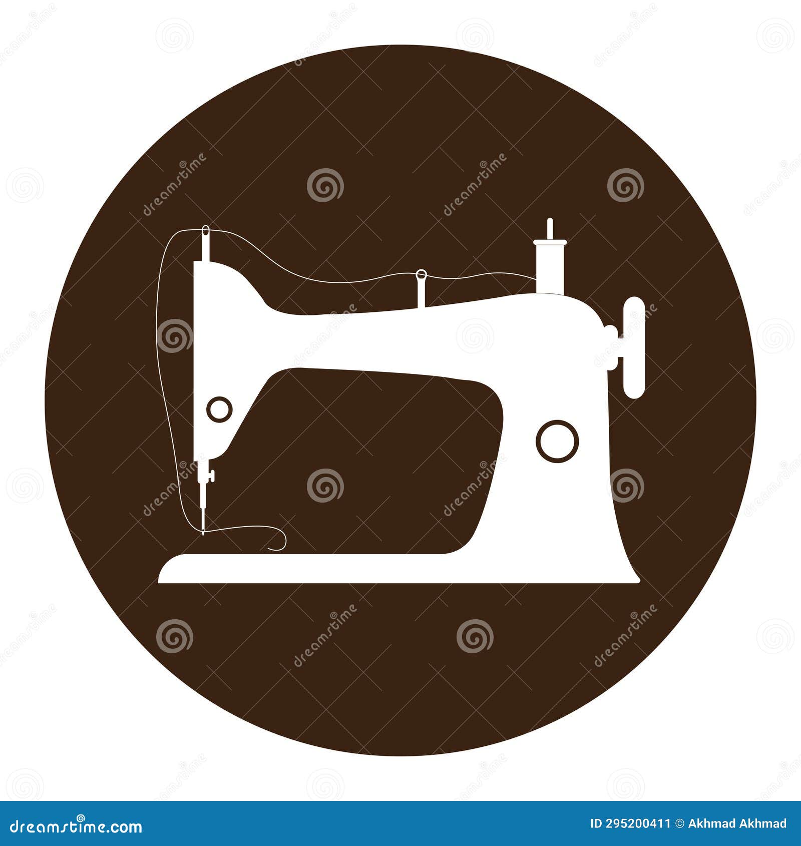 Sewing machine logo stock illustration. Illustration of fabric - 295200411