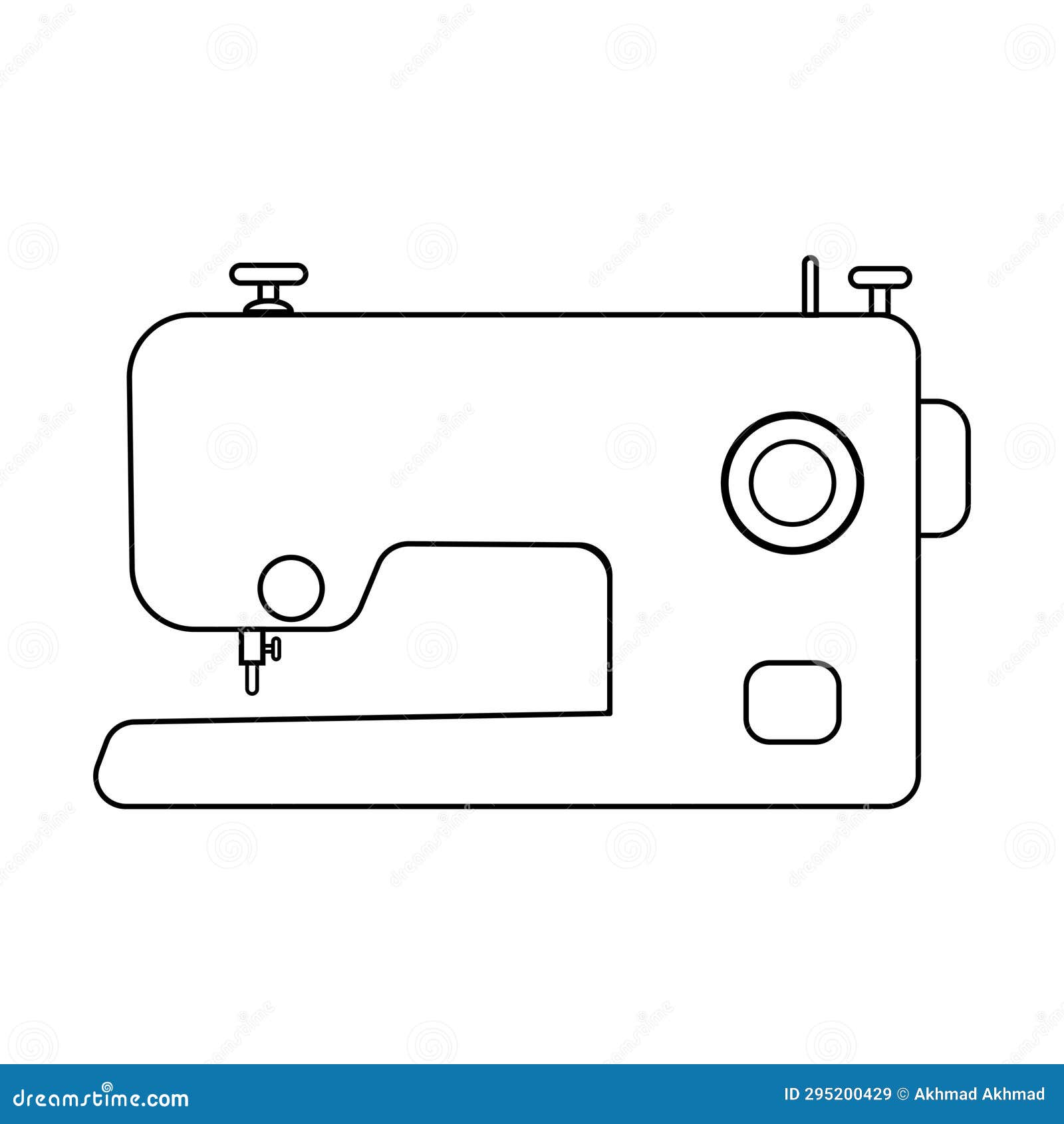 Sewing machine logo stock illustration. Illustration of needle - 295200429