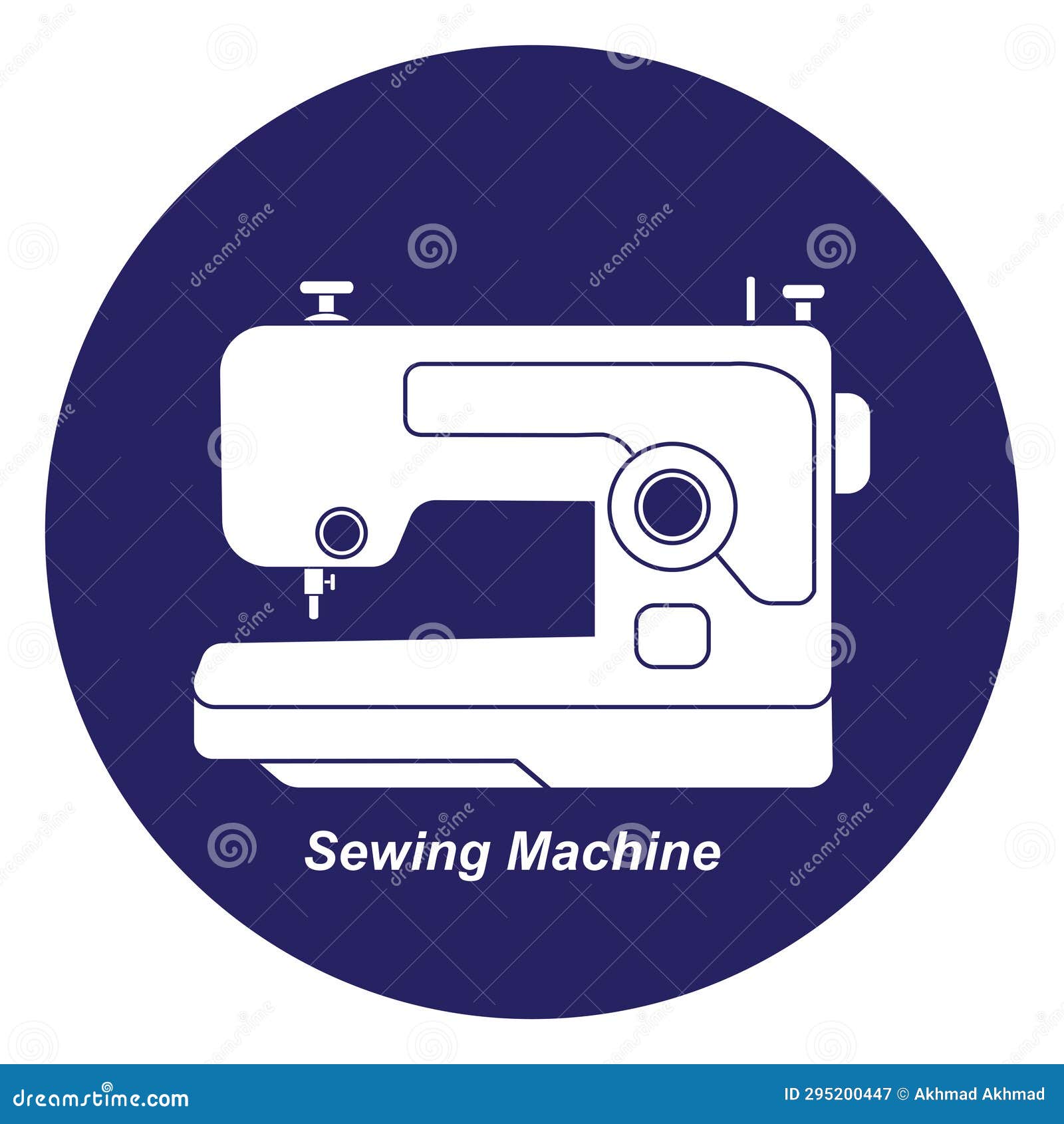 Sewing machine logo stock illustration. Illustration of scissors ...
