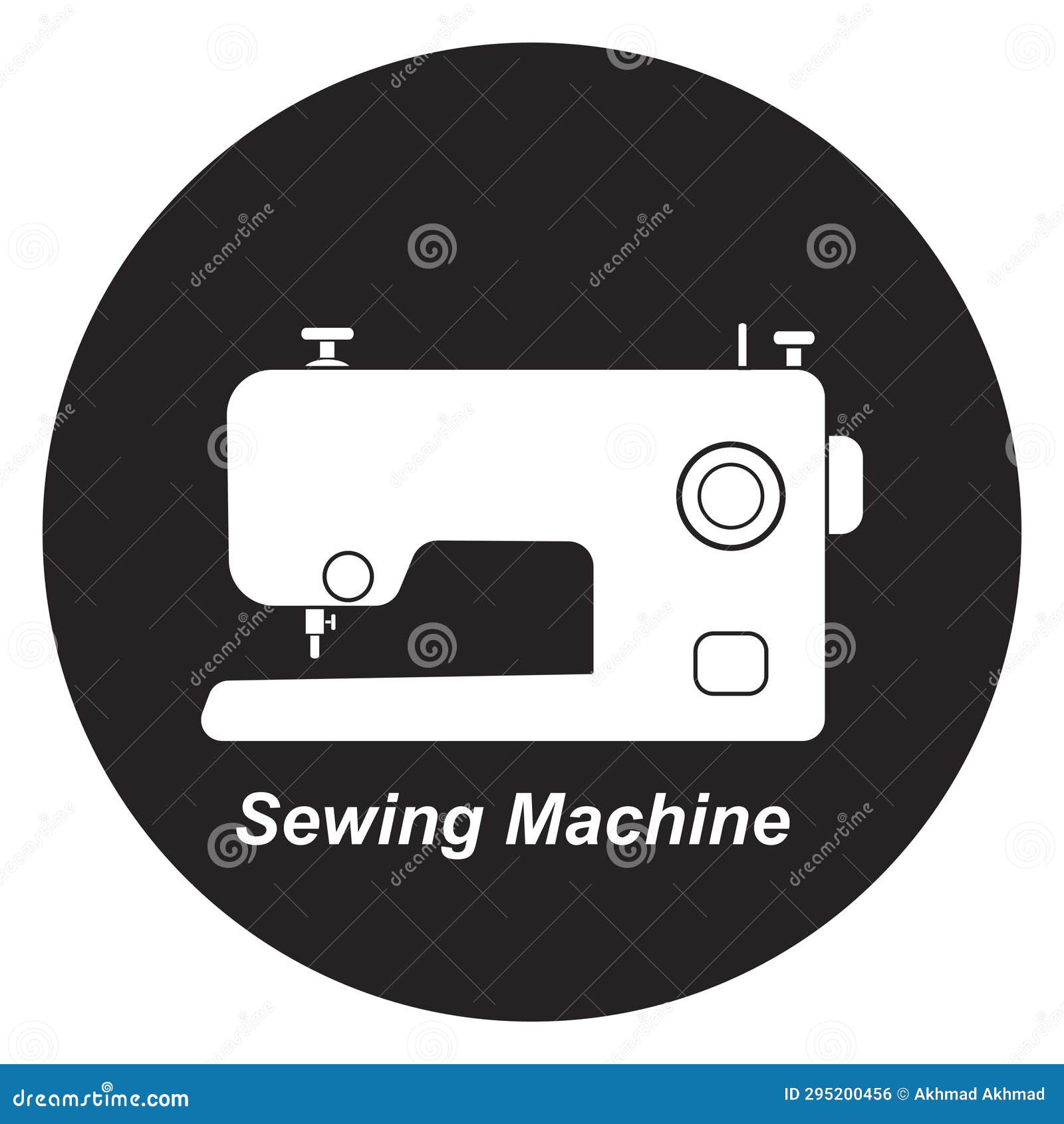 Sewing machine logo stock vector. Illustration of thread - 295200456