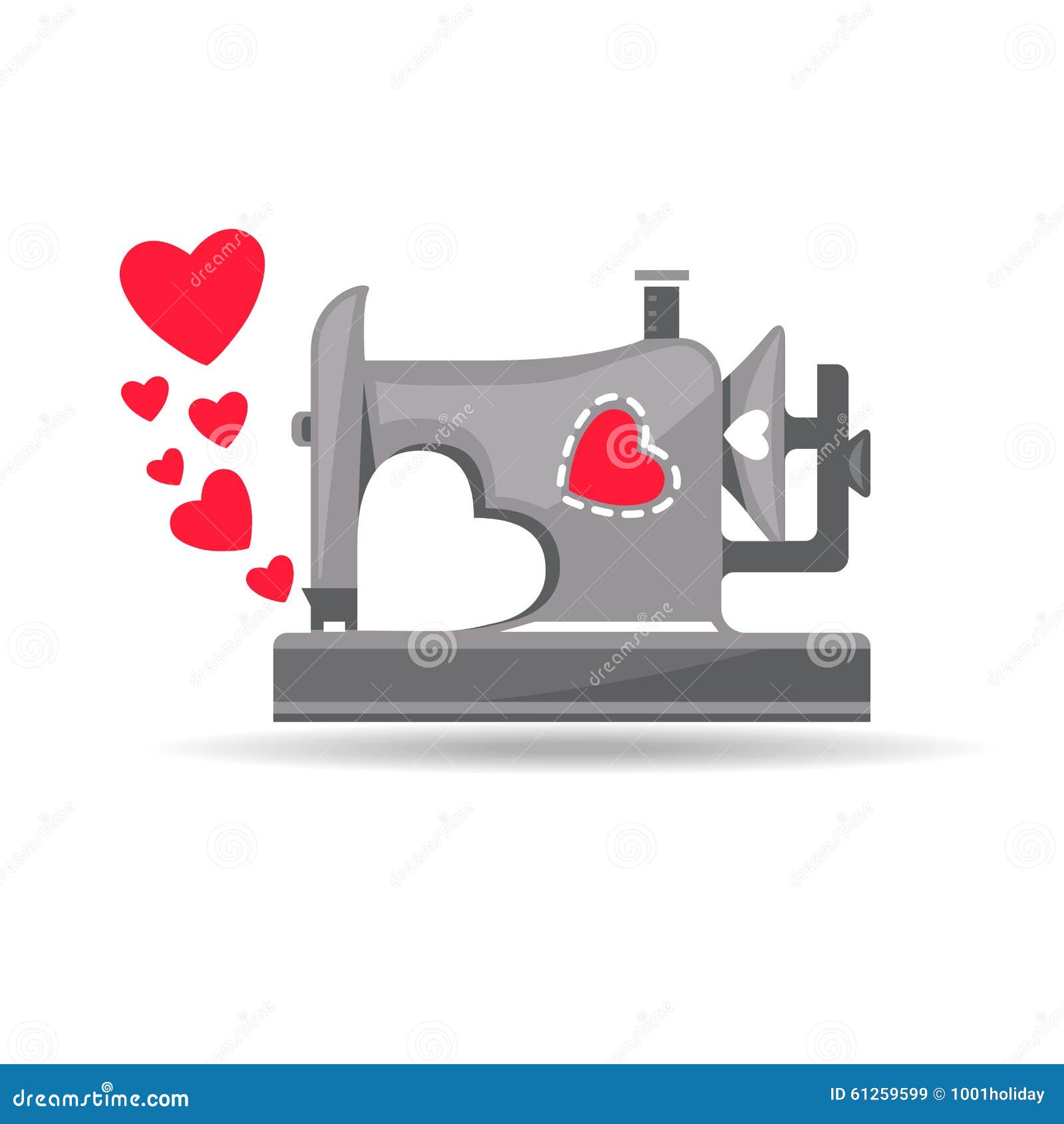 From Sewing Machine with Love Stock Vector - Illustration of happy ...