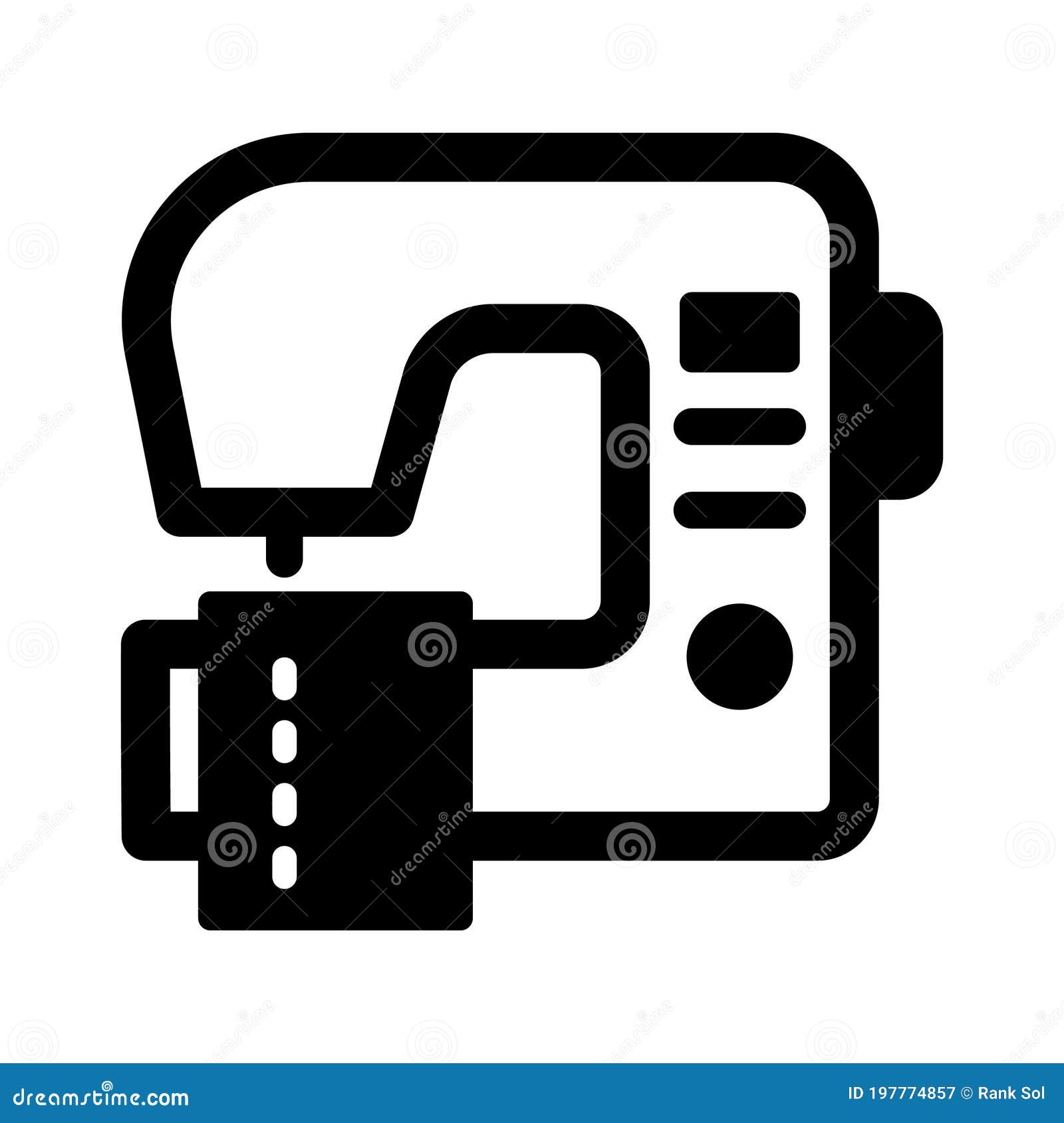 Sewing Machine, Machine, Sew, Stitching Fully Editable Vector Icon ...