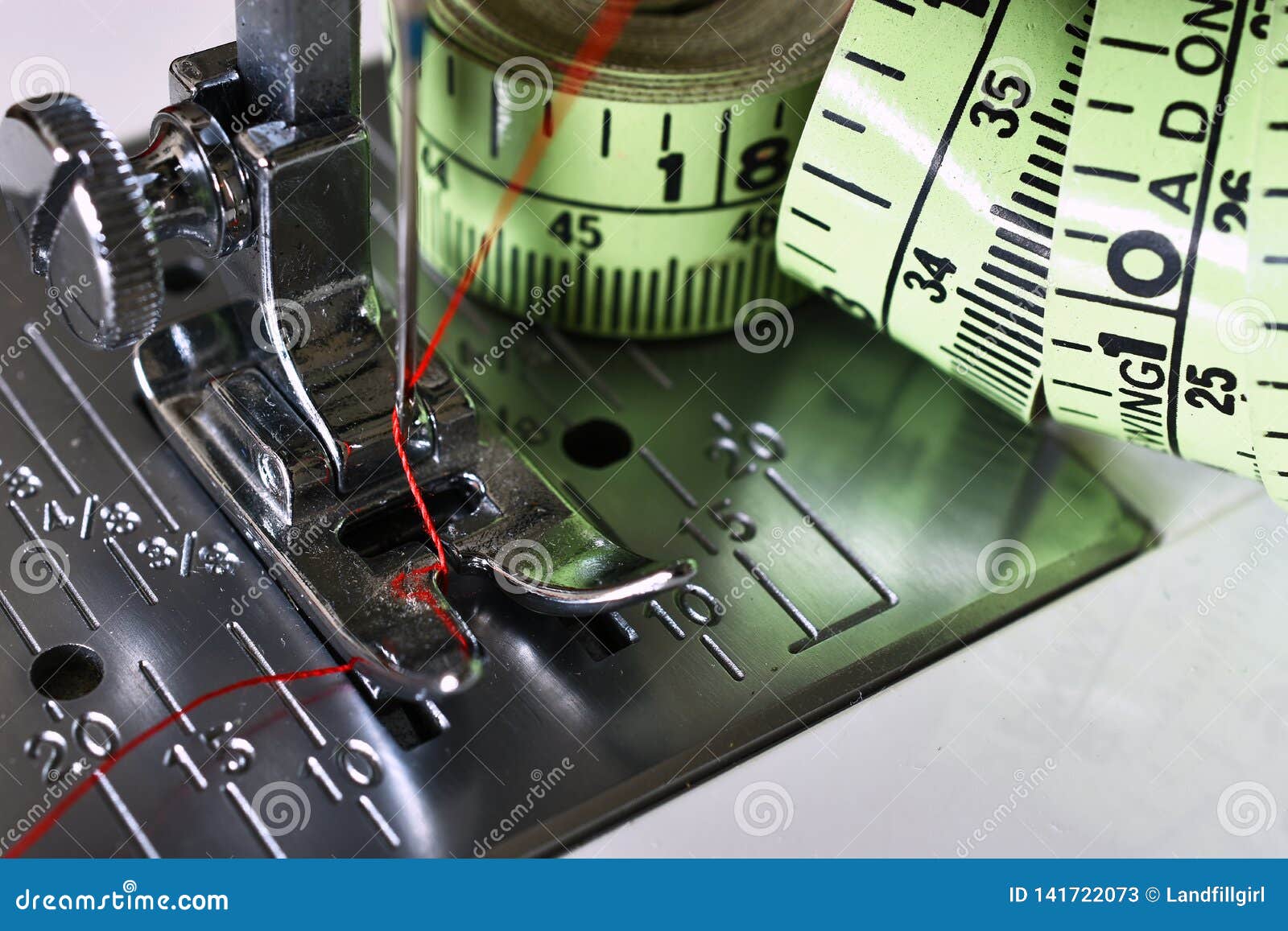 Sewing Machine Needle and Thread Stock Image - Image of background ...