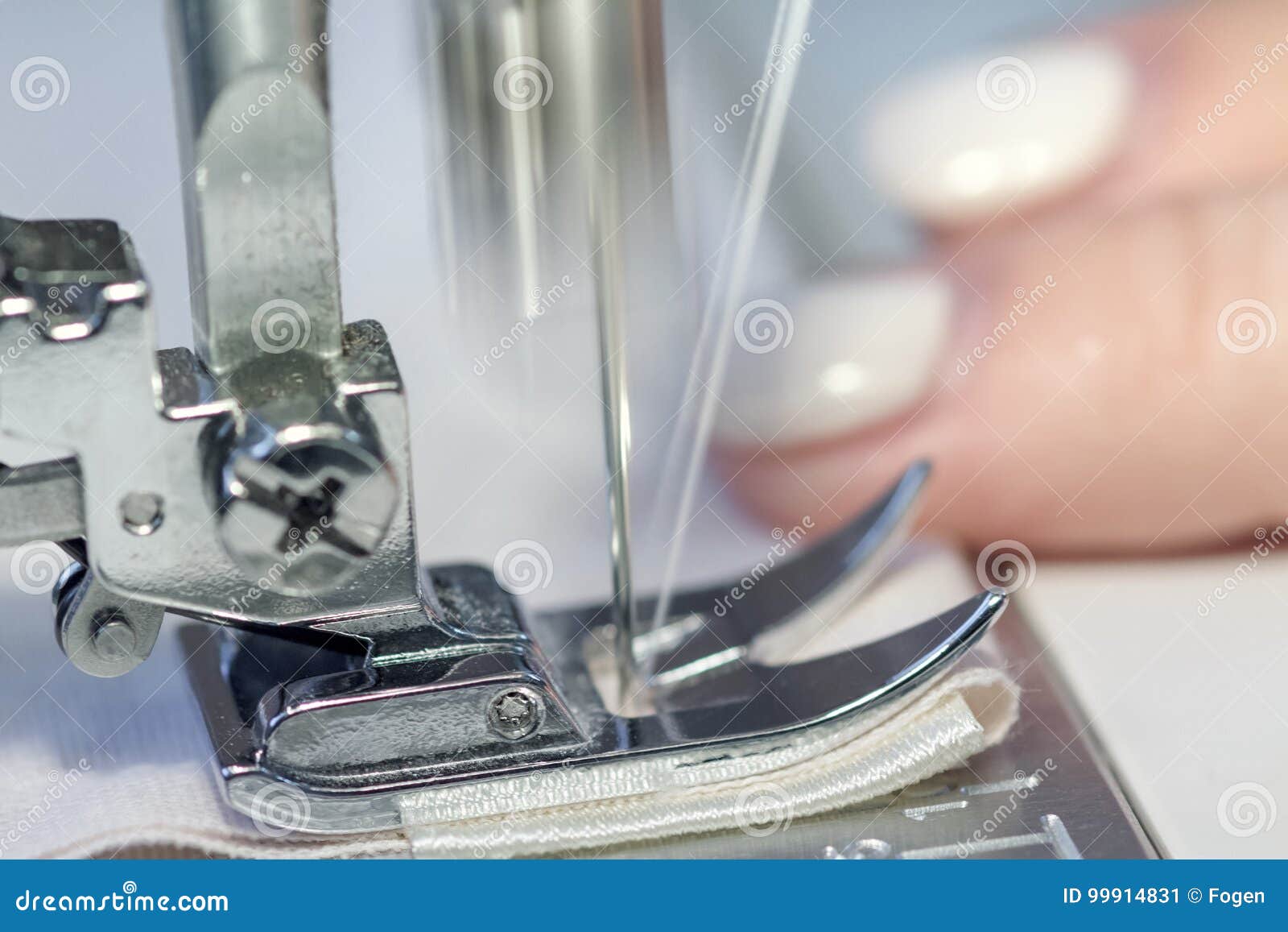 Sewing Machine and the Needle Stock Image - Image of hobbies, metal ...