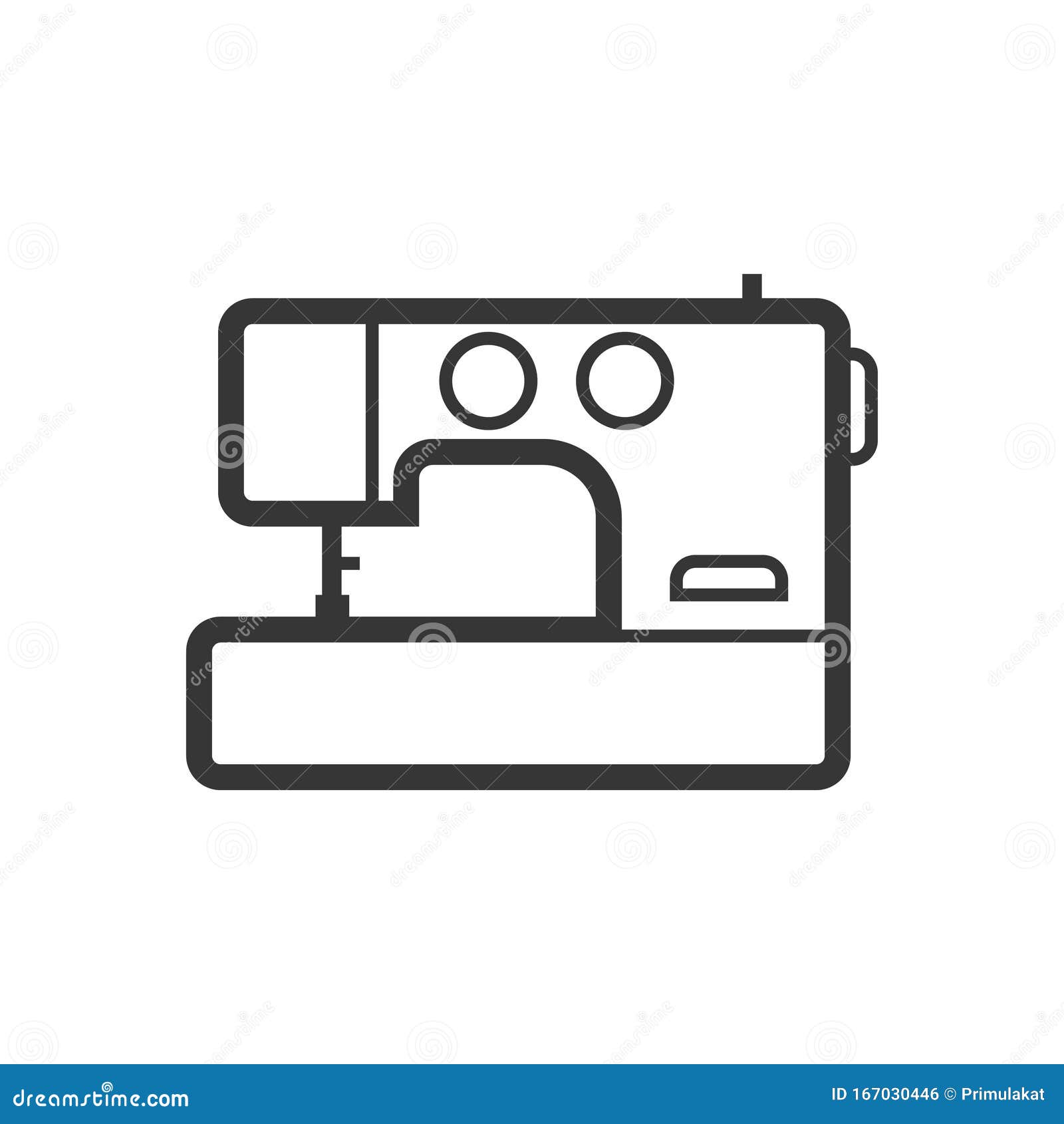 Sewing Machine Outline Single Isolated Vector Icon Stock Vector ...