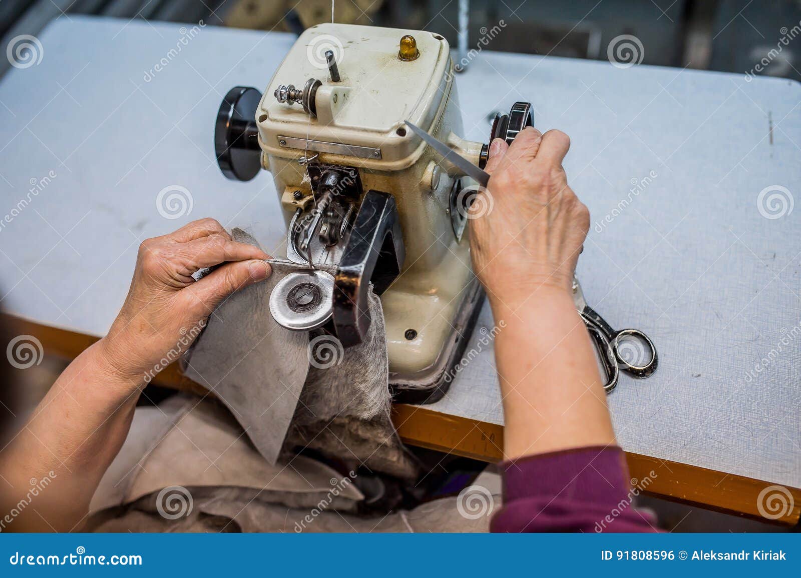 Sewing Machine in Production Stock Photo - Image of farm, abstract ...