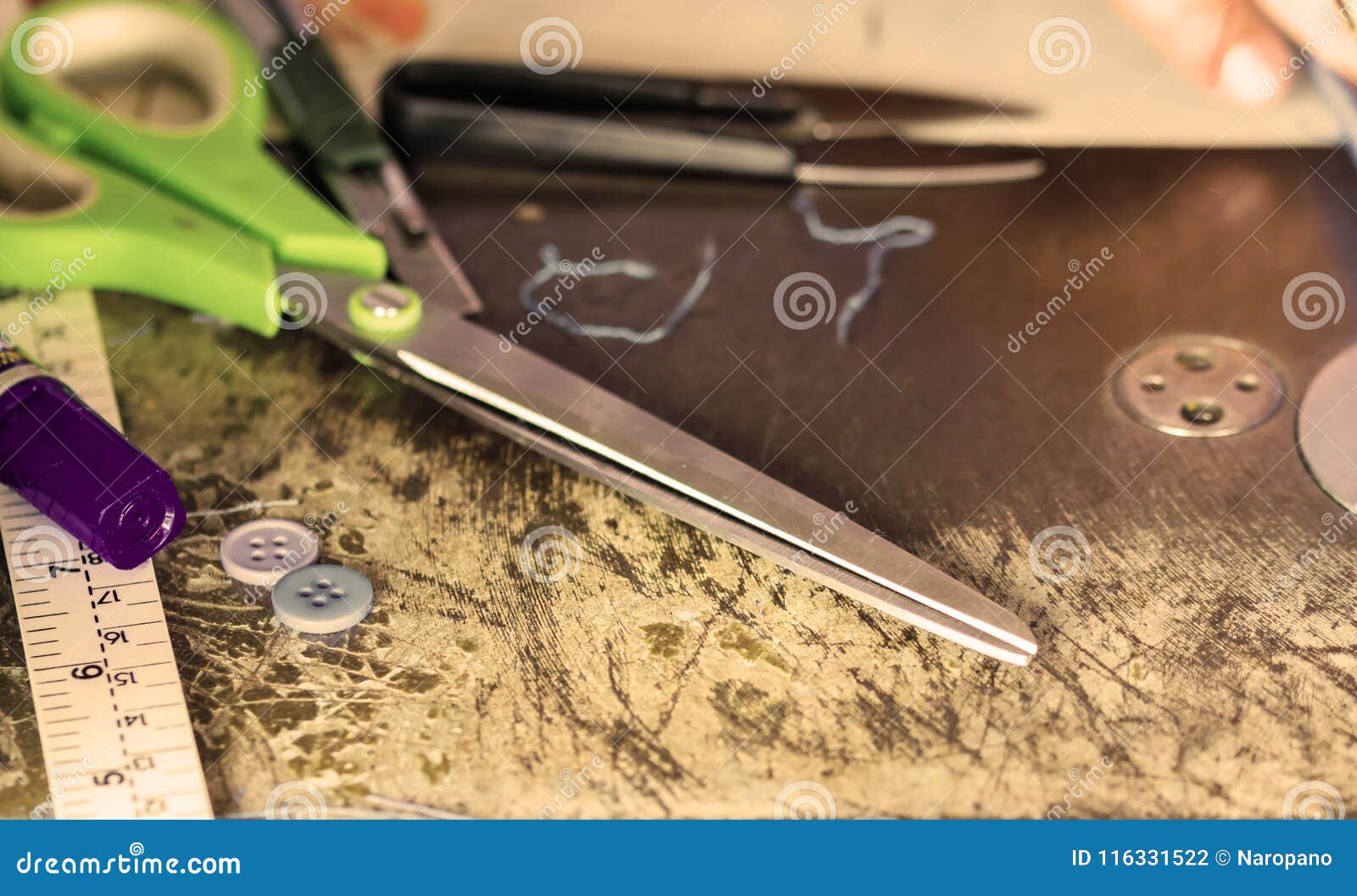 Sewing Machine in Sewing Process Stock Photo - Image of detail, fashion ...