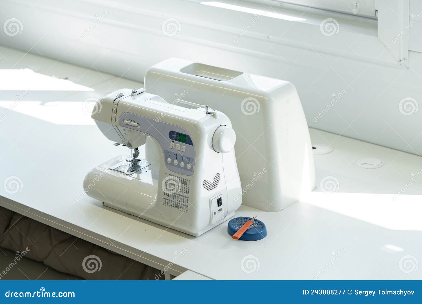Sewing Machine in Textile Factory Close Up Stock Image - Image of ...