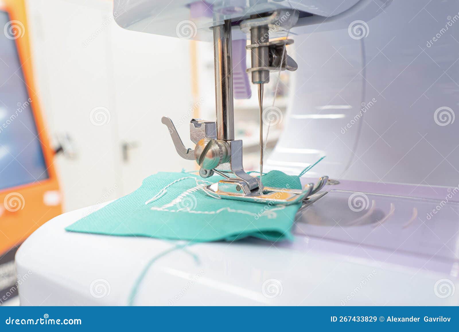 Sewing Machine. Textile Industry. Labor Activity Stock Image - Image of ...