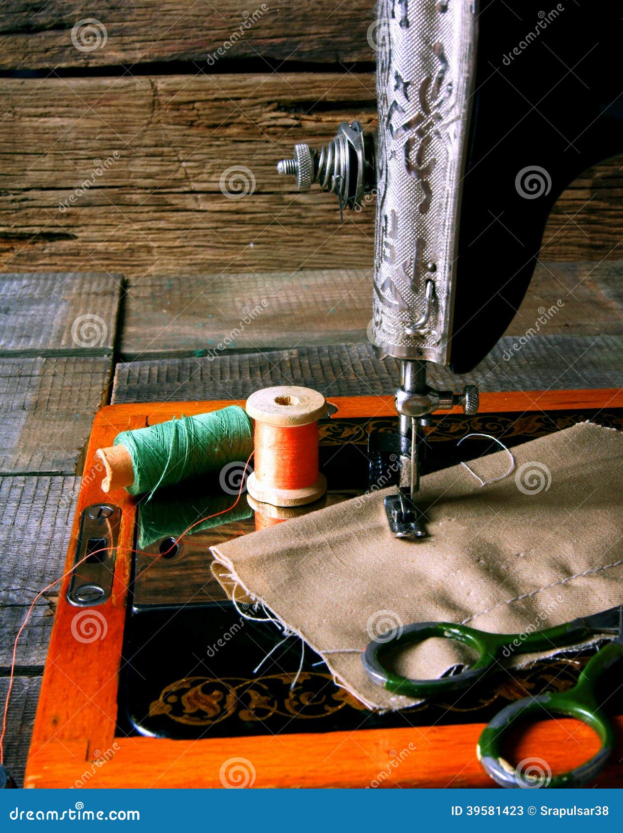 The Sewing Machine and Tools. Stock Image - Image of leisure, closeup ...