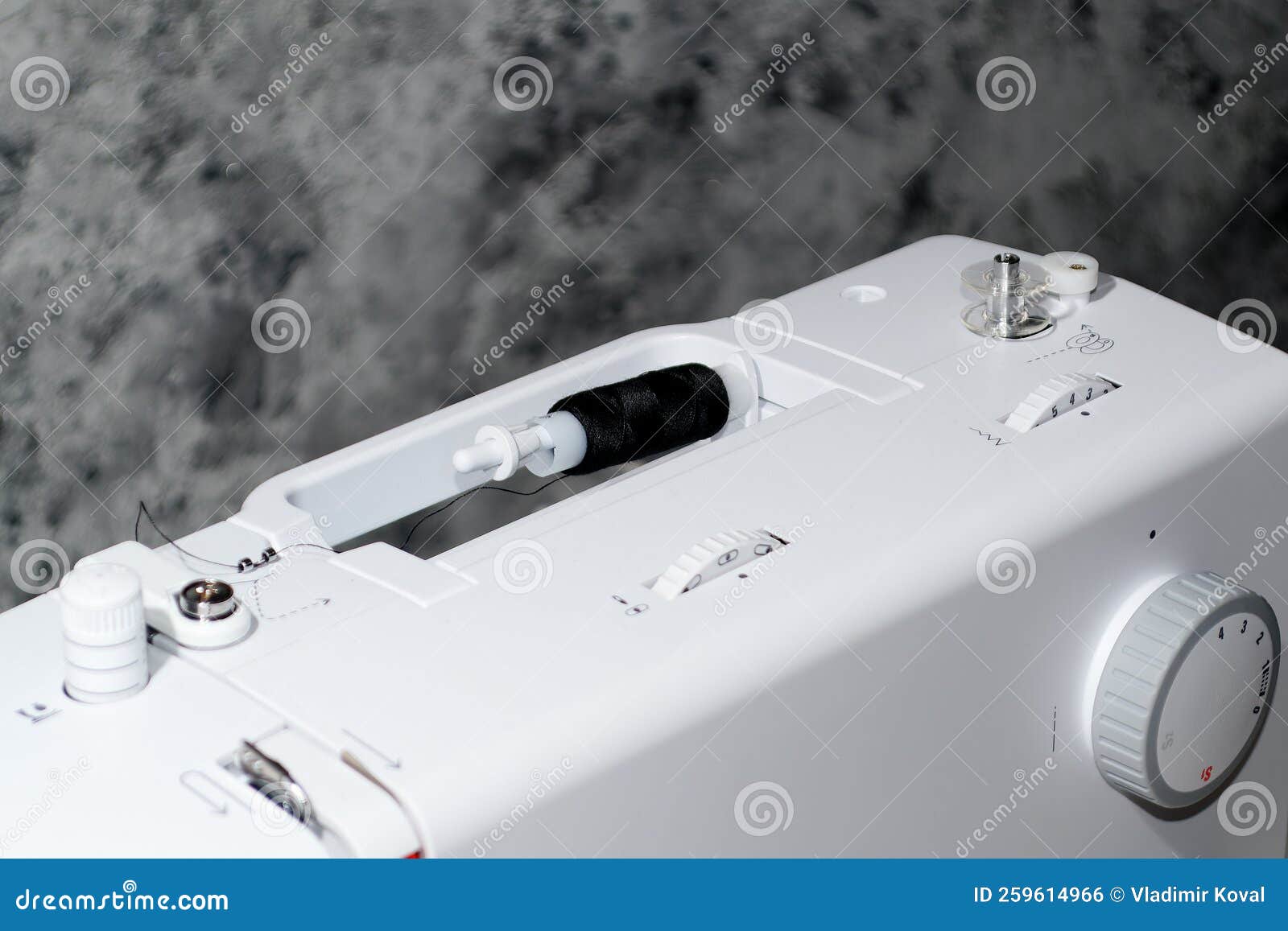 Sewing Machine. Top View of the Controls Stock Photo - Image of machine ...