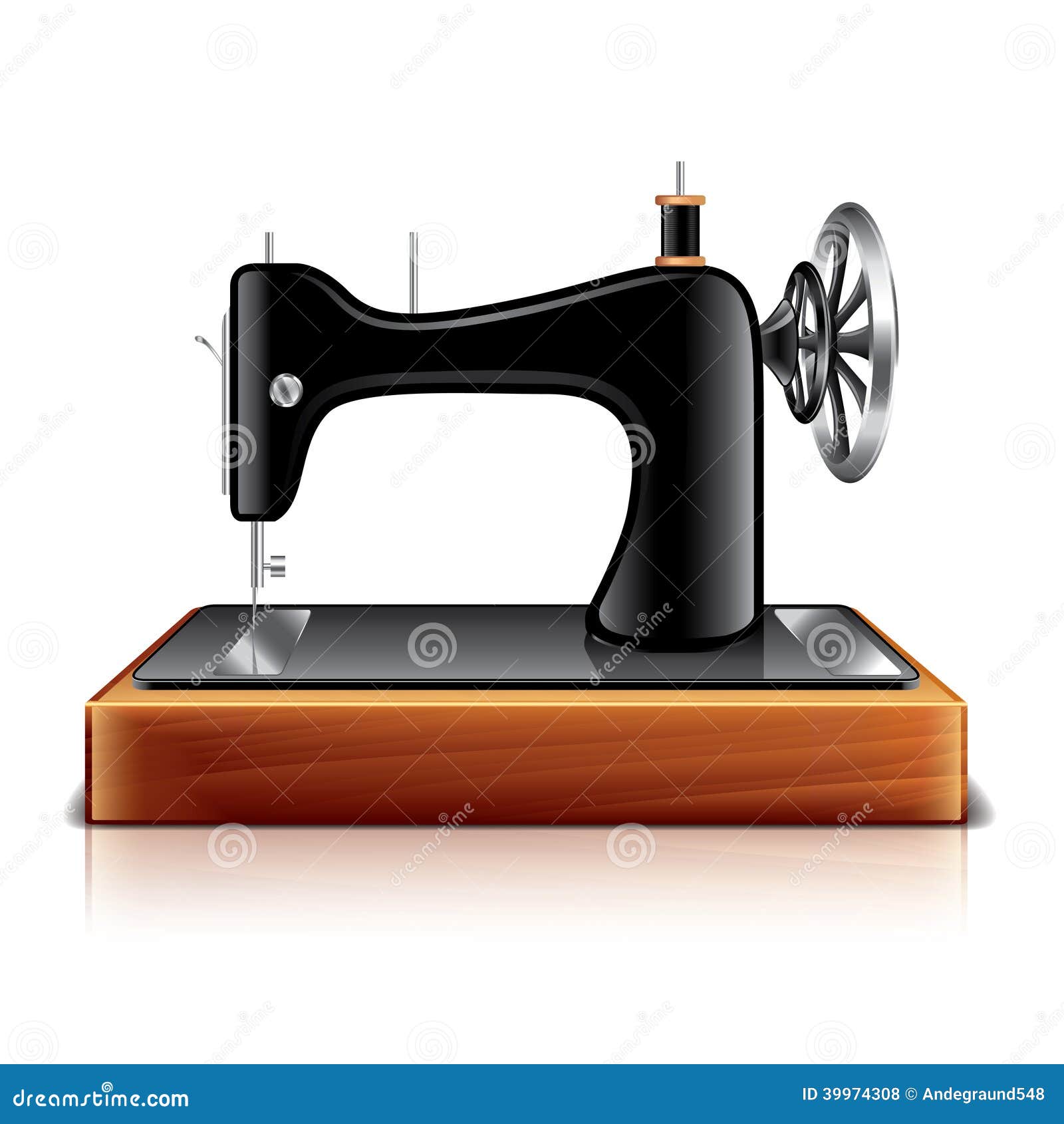 Sewing Machine Vector Illustration Stock Vector - Illustration of ...