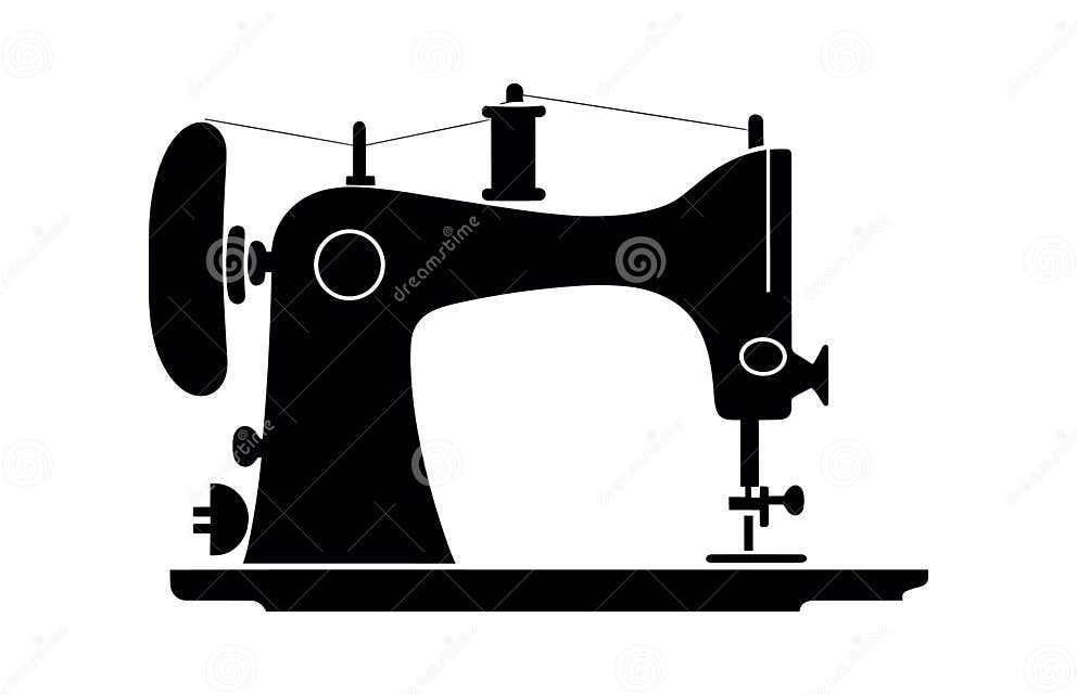 Sewing Machine Vector Illustration Sewing Logo Atelier Manual Sew