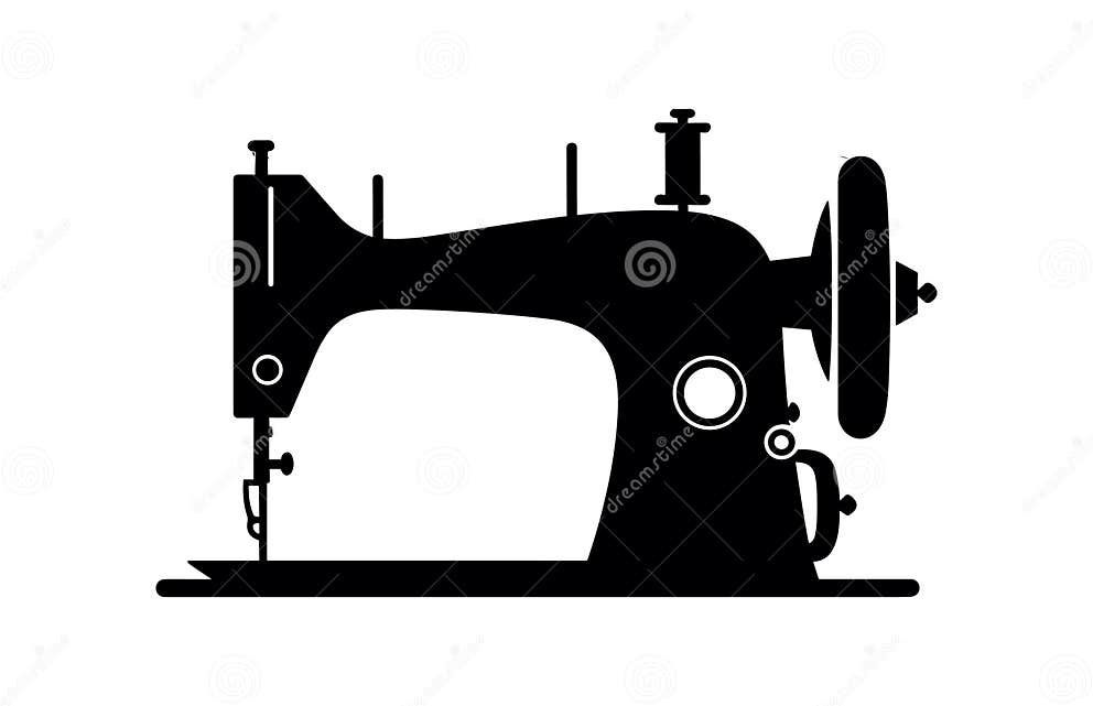 Sewing Machine Vector Illustration Sewing Logo Atelier Manual Sew