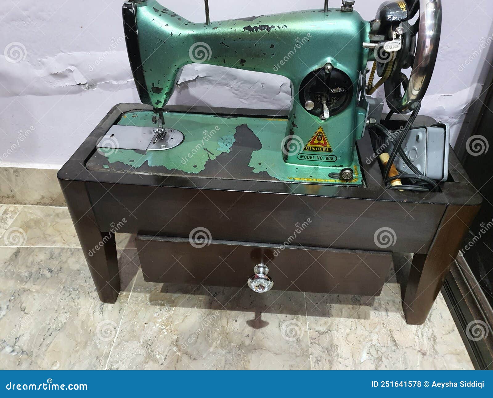 Sewing Machine Wooden Rack Traditional Stock Photo - Image of sewing ...