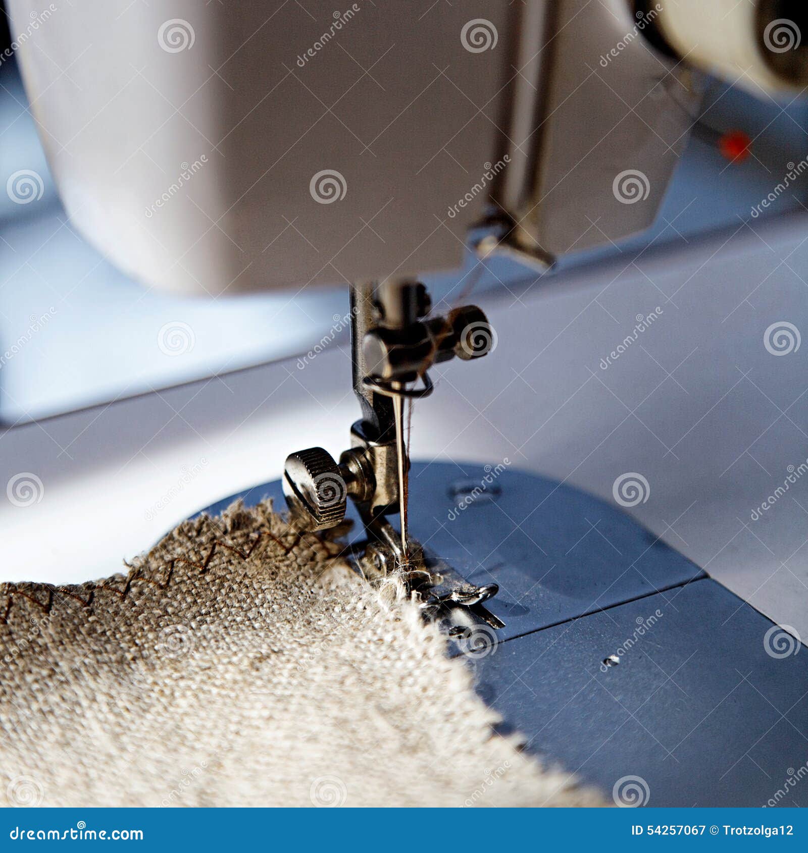 Sewing Machine Working Part with Cloth Stock Image - Image of ...